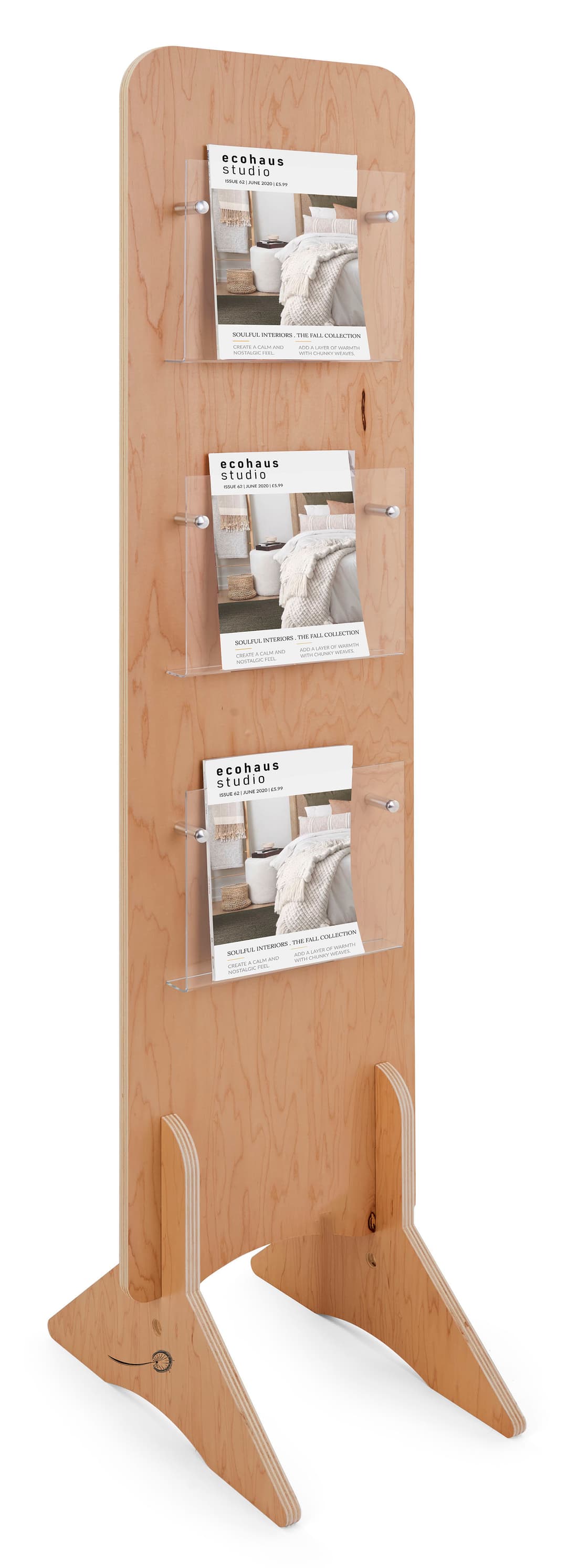 Knockdown Wood Literature Stand | Double-Sided Design | Displays2Go