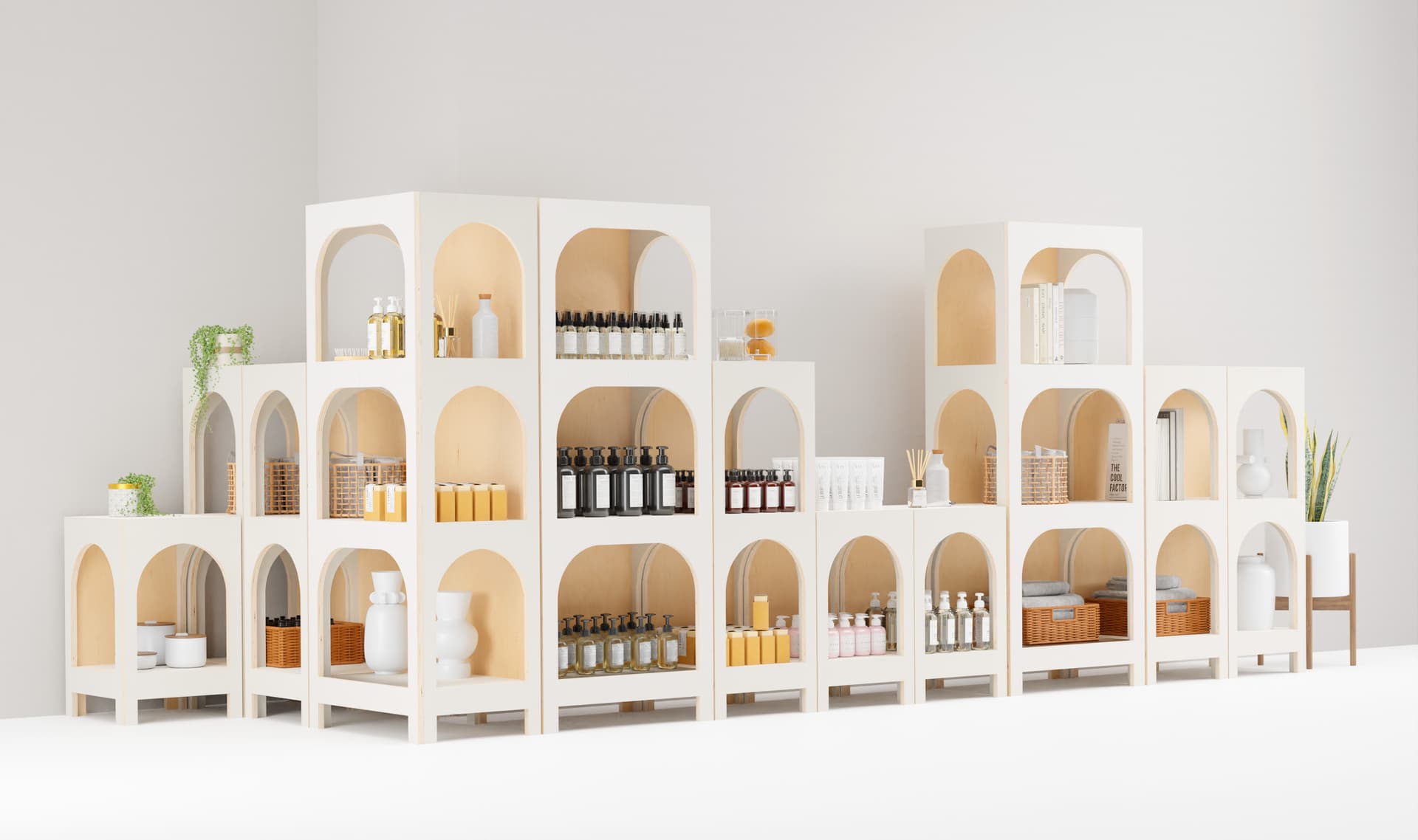 Arch Display Shelf | Made with FSC-Certified Wood | Displays2Go