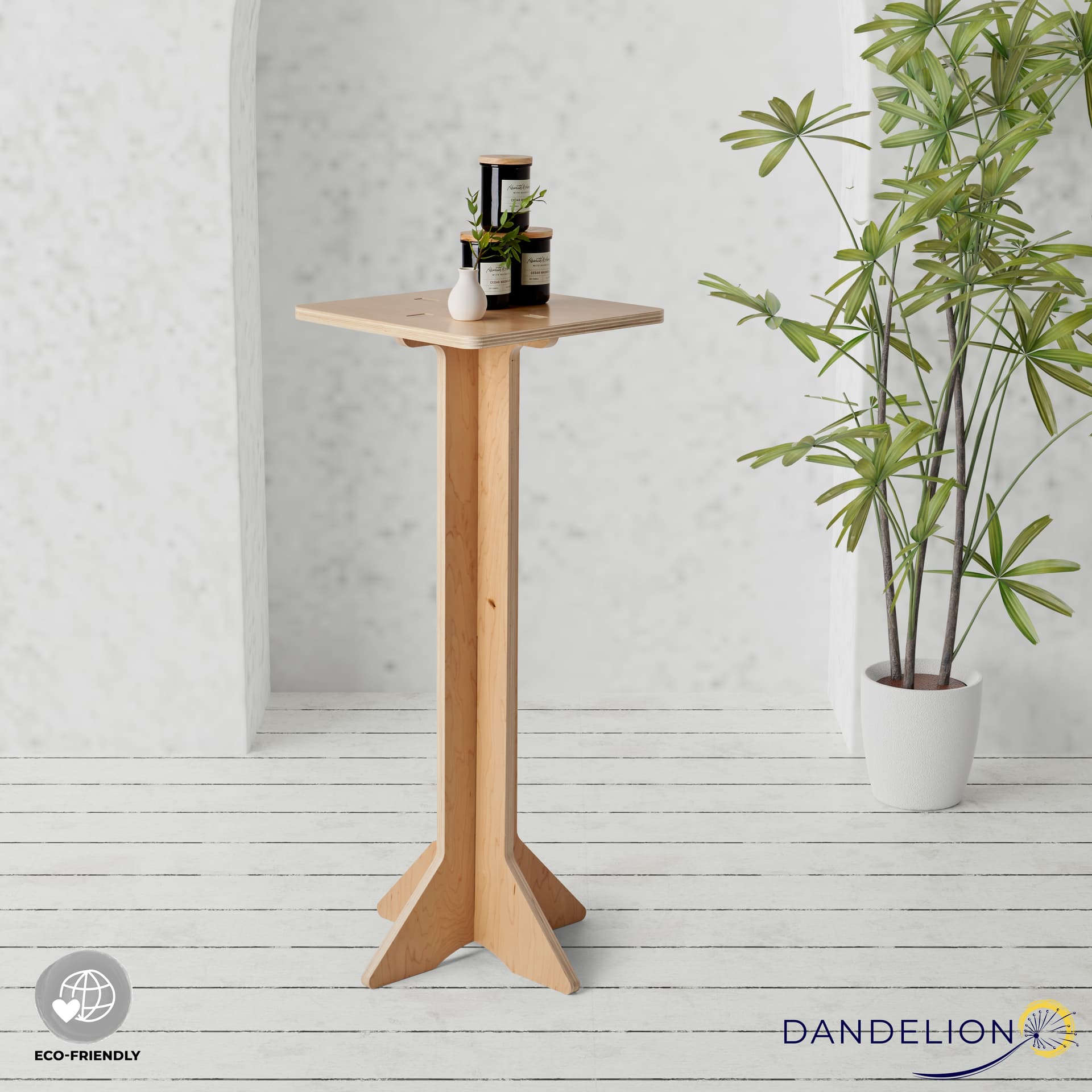 Flat Pack Retail Table | 16" x 16" Square Tabletop | Displays2Go