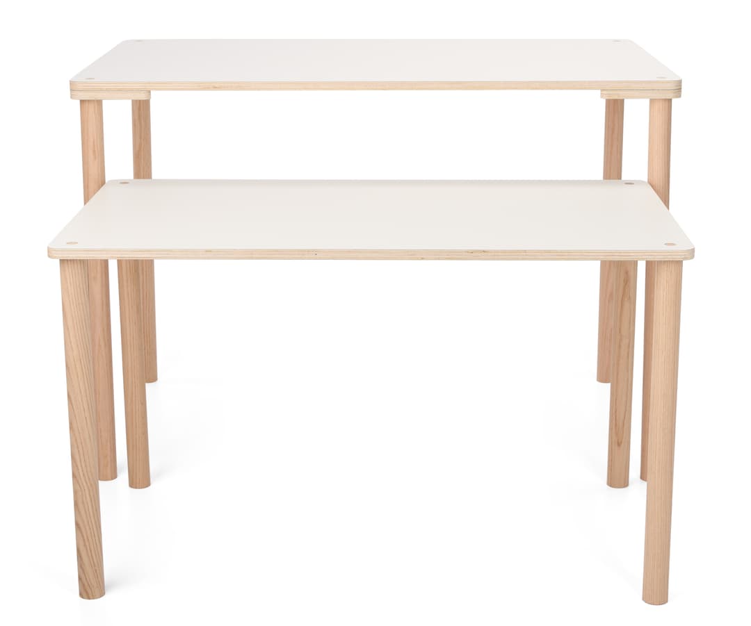 Wood Nesting Tables | Set of 2 Tables | Displays2Go