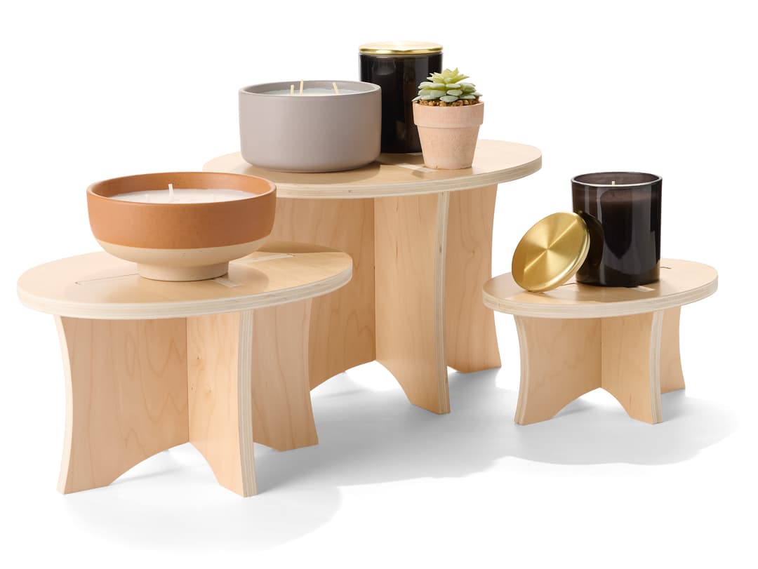 Wood Display Risers | 3 Various Sizes and Sustainable Build | Displays2Go
