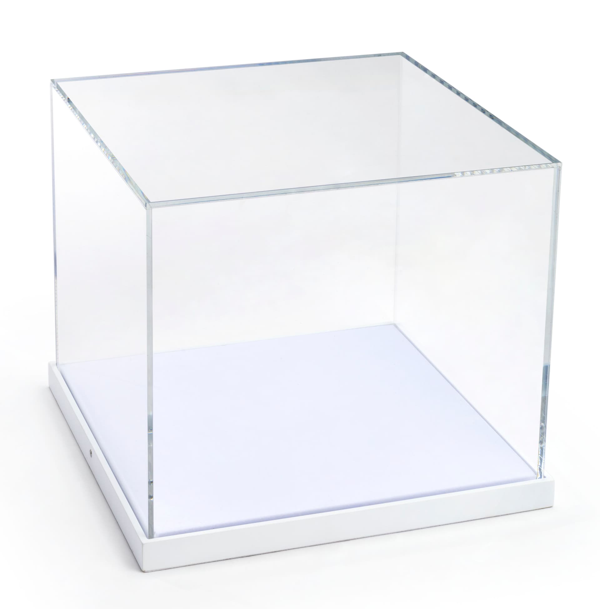 Museum-Style Counter Box | White Linen Covered Base | Displays2Go