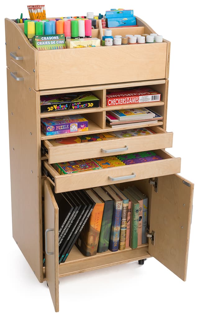 Art Storage Cart | Includes Removable Tray | Displays2Go