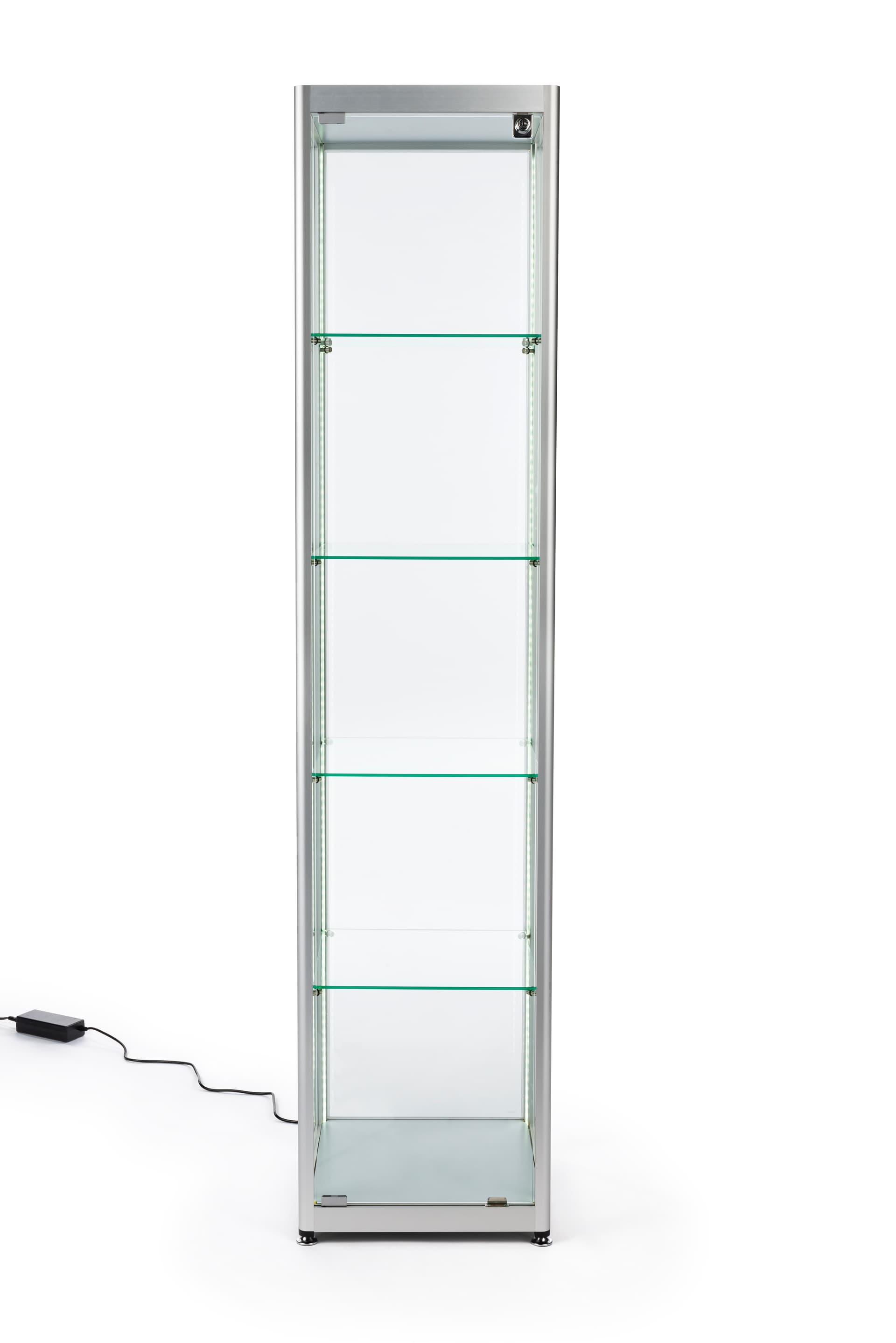 Glass Display Tower | Height Adjustable Shelves, 15.5"w | Displays2Go