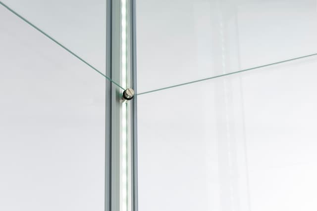 Glass Display Tower | Height Adjustable Shelves, 15.5"w | Displays2Go
