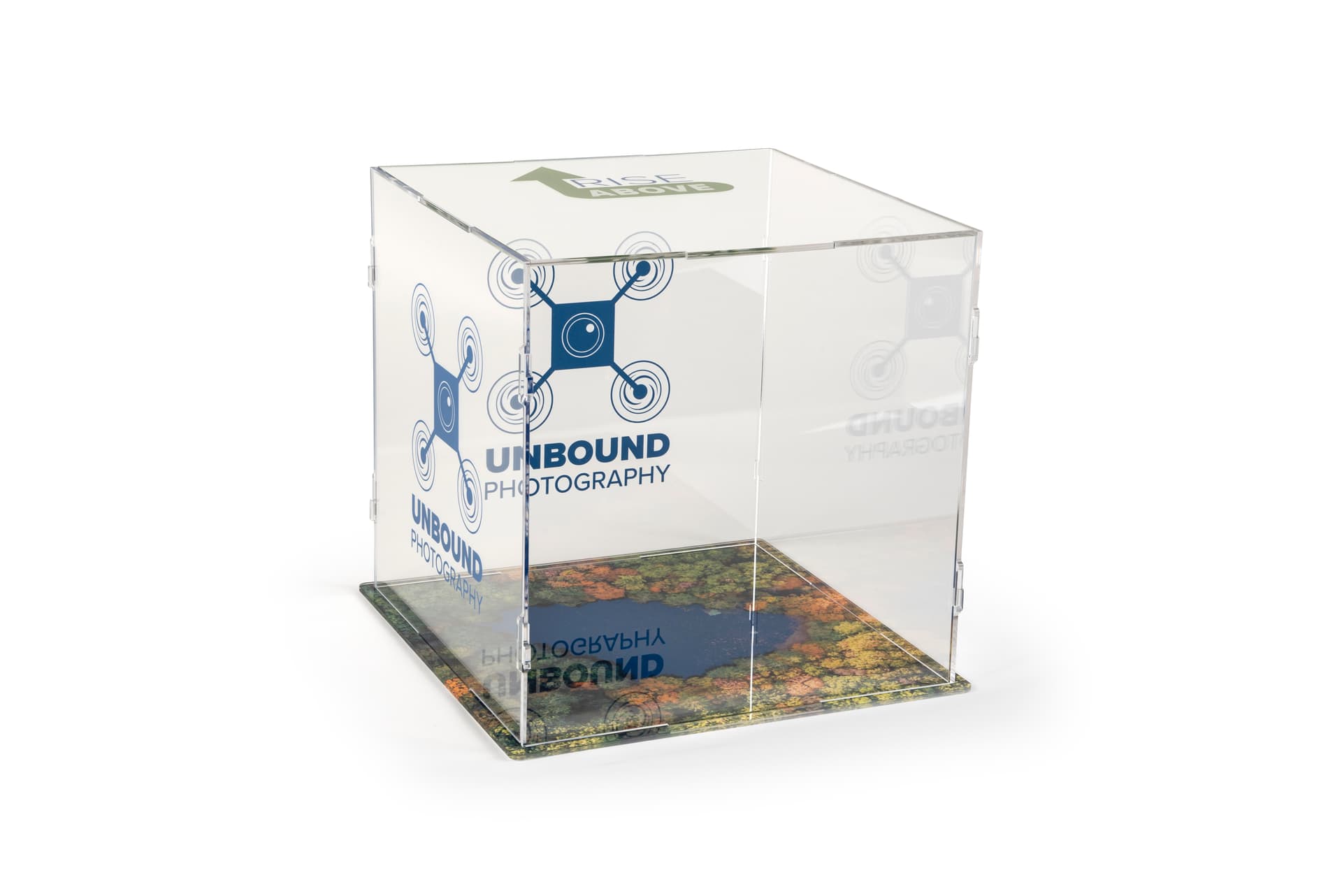 Custom Printed Folding Acrylic Display Cube | 15 x 15 x 15 | Displays2Go