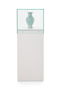 Glass-Top Pedestal Display Case | Frameless Glass Showcase | Displays2Go