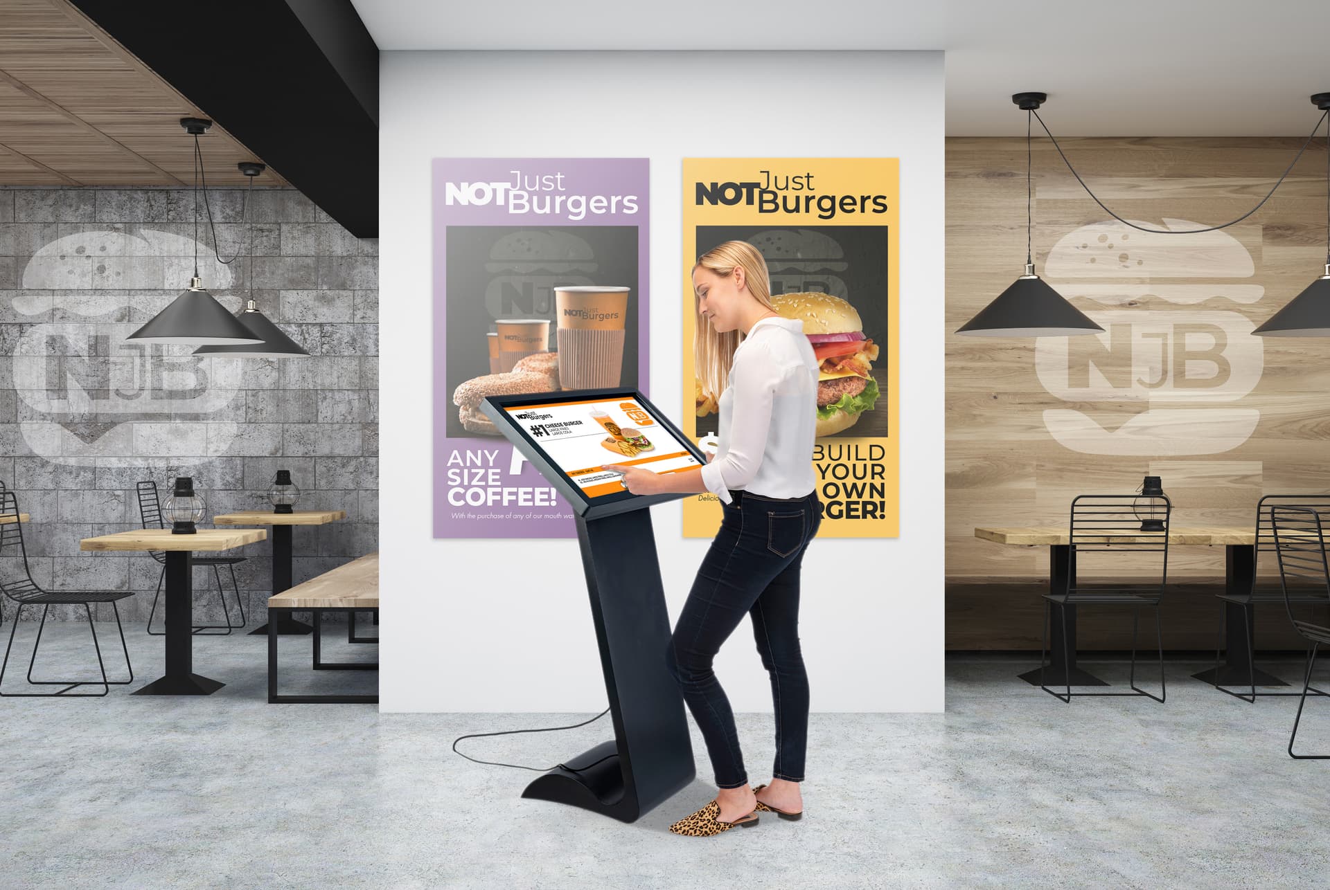 Horizontal Touch Screen Display Floor Stand | 1080p Resolution ...