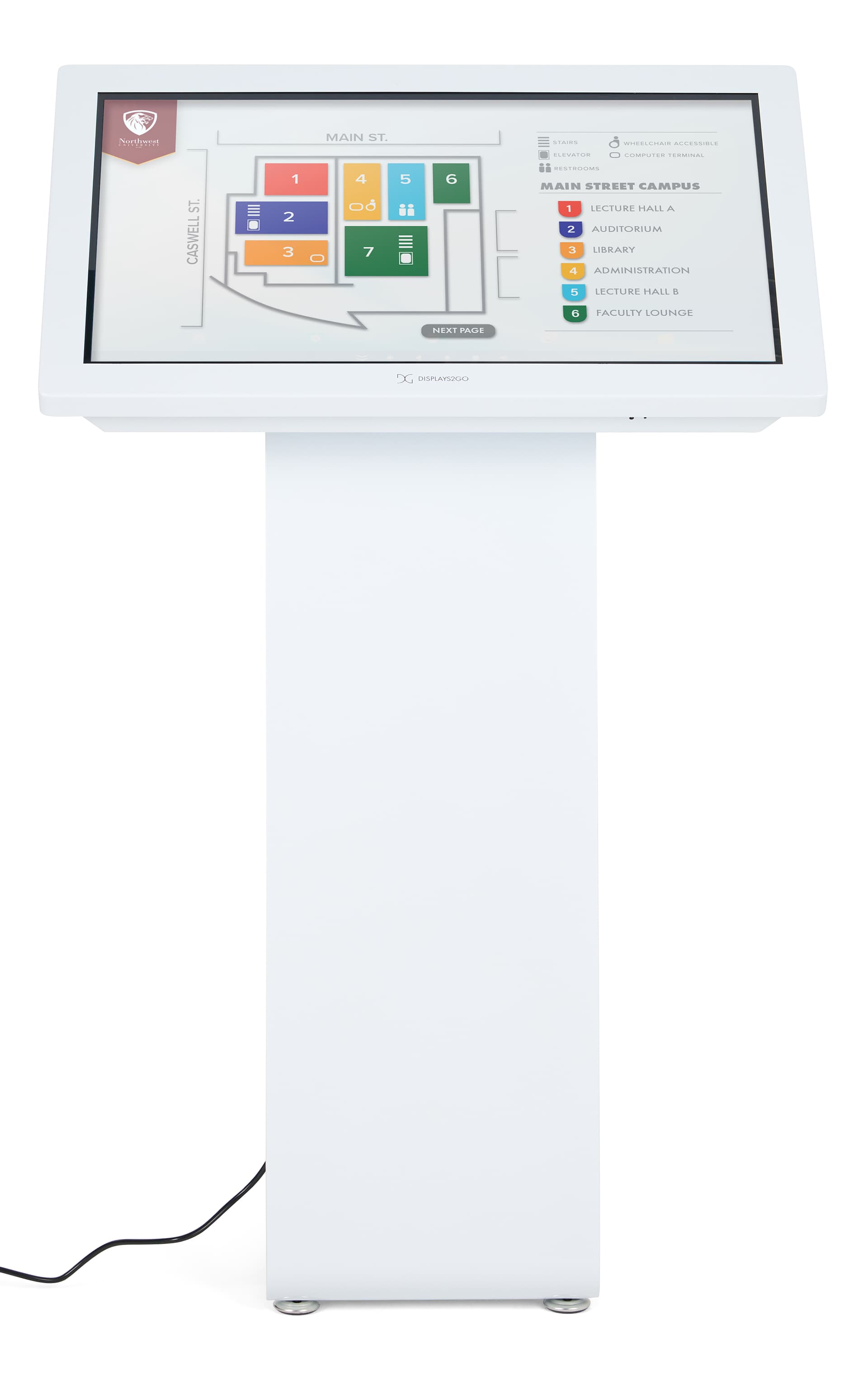 Horizontal Touch Screen Display Floor Stand | 1080p Resolution ...