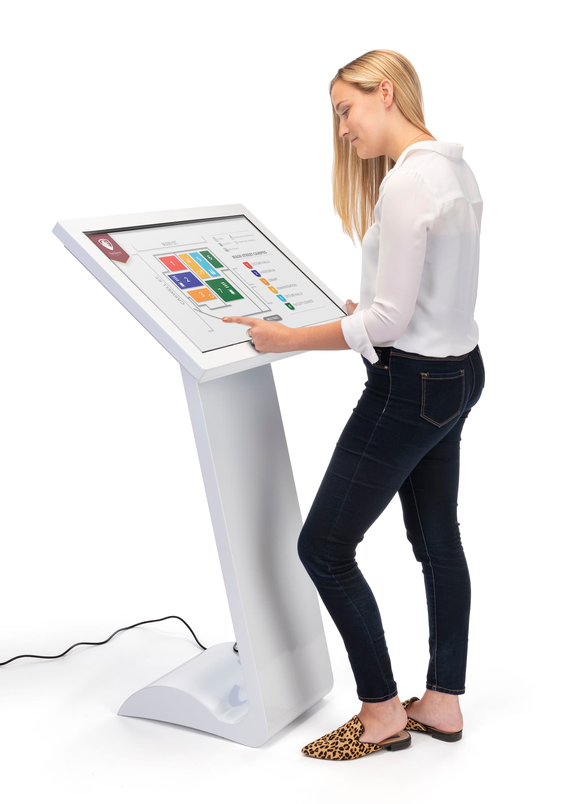 Horizontal Touch Screen Display Floor Stand | 1080p Resolution ...