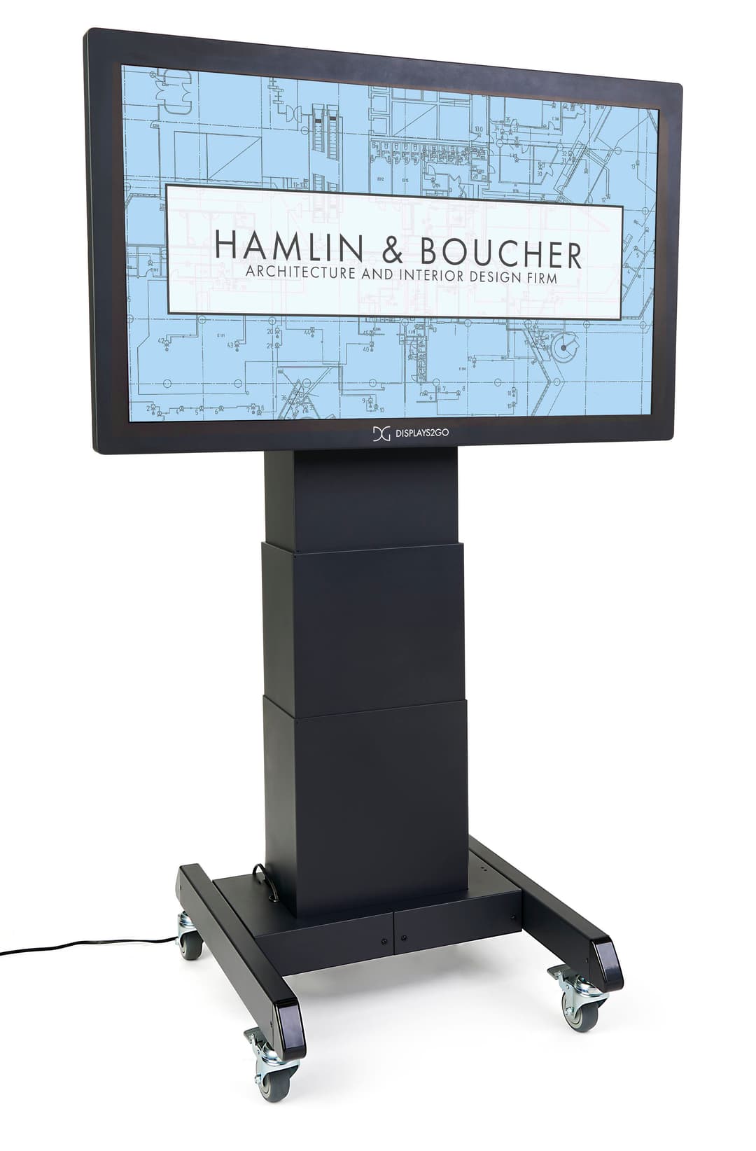 Tilting Mobile Flat Panel Stand | 36" to 62" Height Adjustment ...