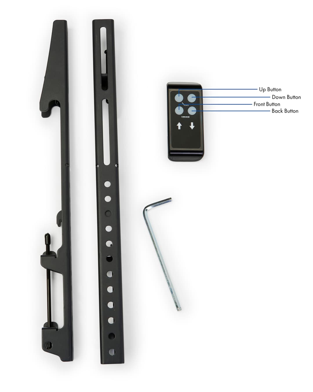 Tilting Mobile Flat Panel Stand | 36" to 62" Height Adjustment ...