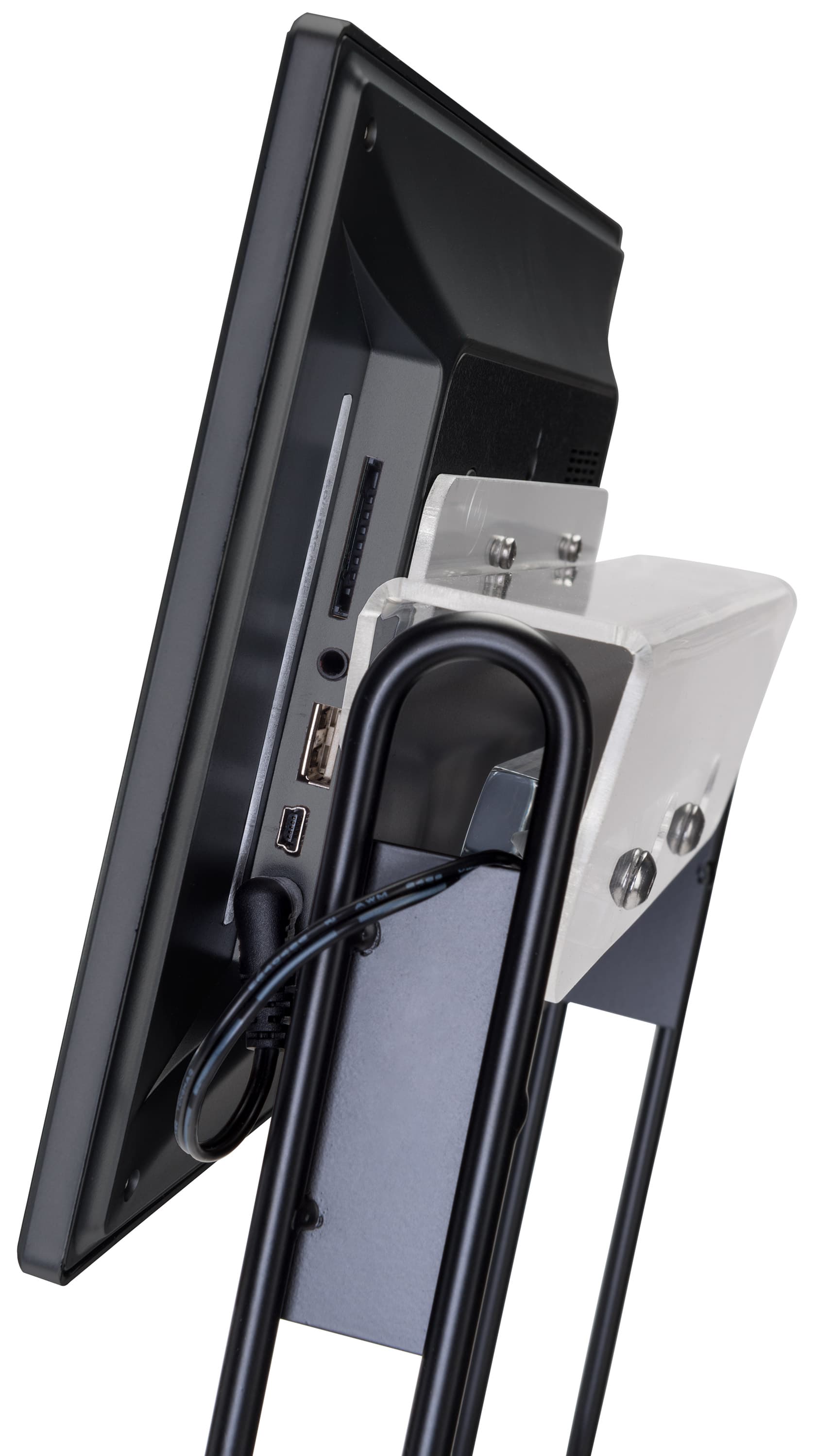 Digital Screen Brochure Stand | Magazine Rack w/ Media Display ...