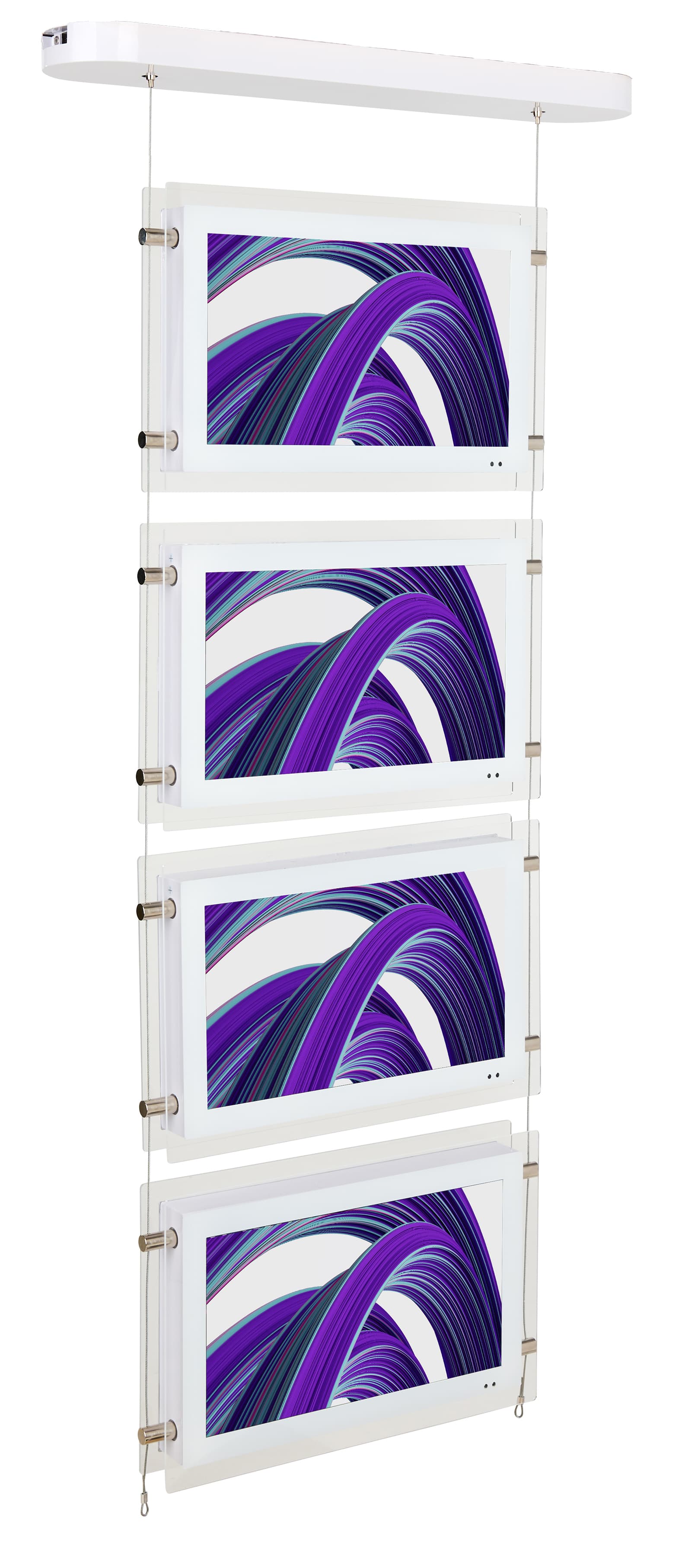 Digital Hanging Window Display | Viewable in Direct Sunlight | Displays2Go