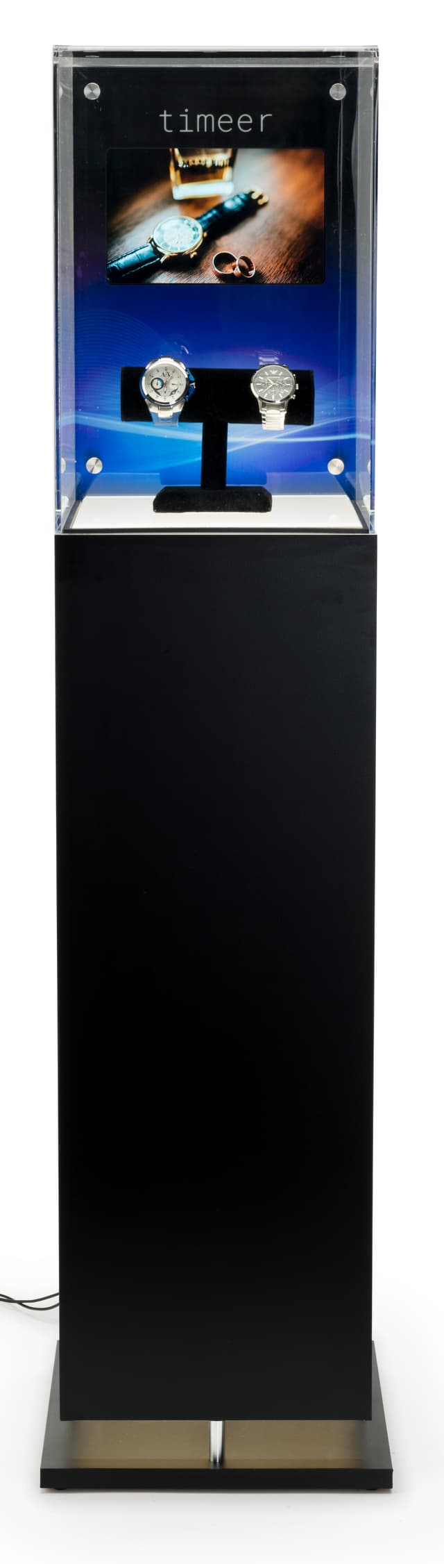 Multimedia Display Case Pedestal | Custom UV Printed Graphics | Displays2Go