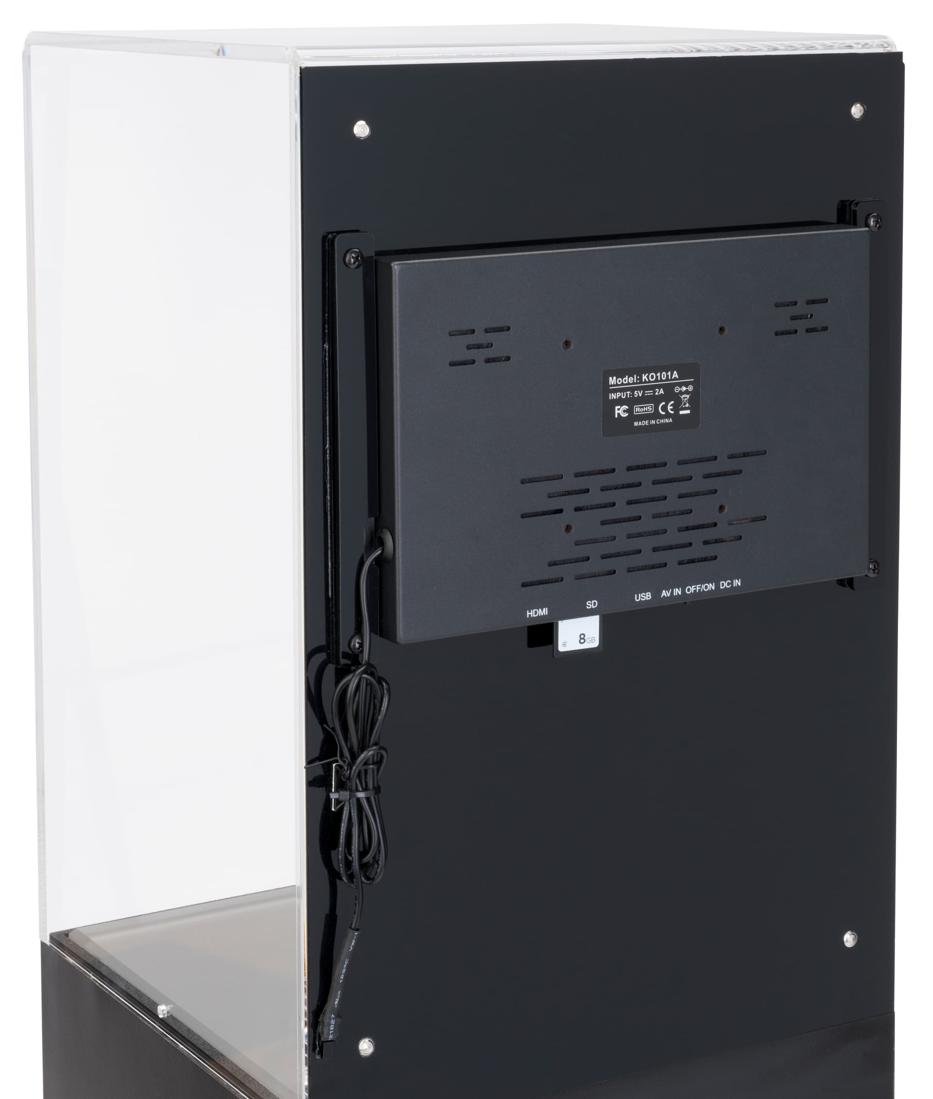 Multimedia Display Case Pedestal | Custom UV Printed Graphics | Displays2Go