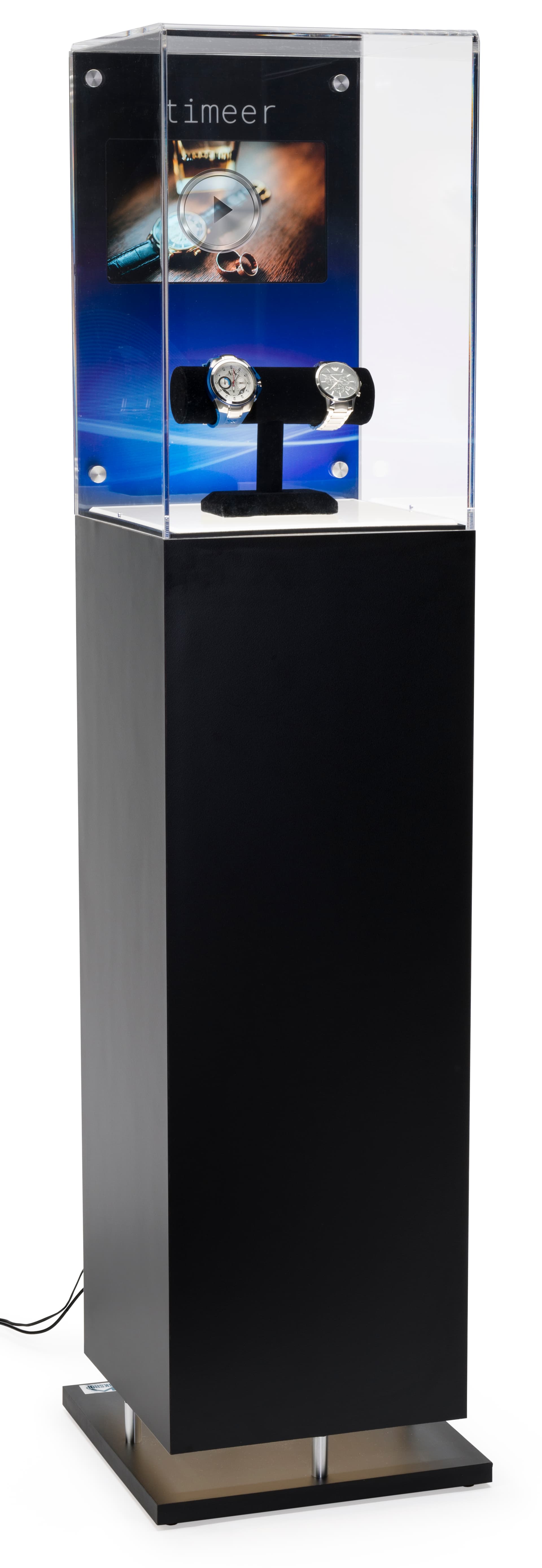 Multimedia Display Case Pedestal | Custom UV Printed Graphics | Displays2Go