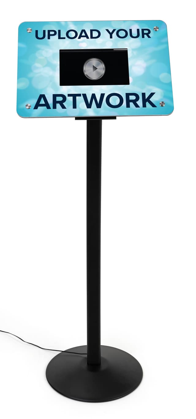 Small Digital Advertising Stand | Pedestal Sign w/Custom Graphics ...