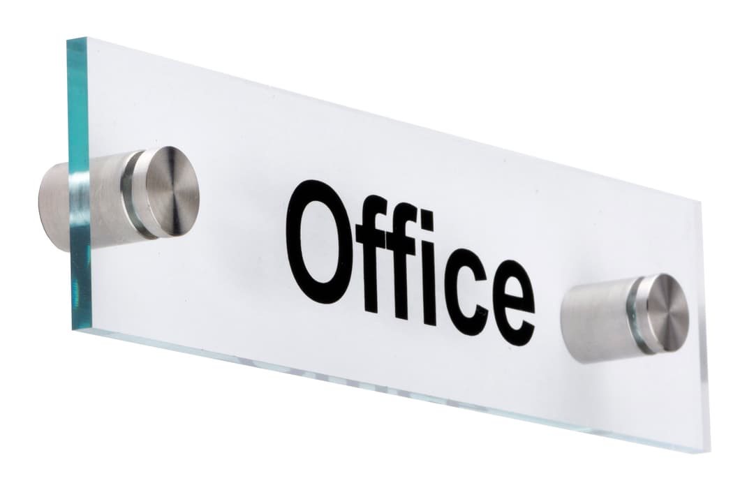 Acrylic Office Room Signs | Set of 5 with Steel Standoffs | Displays2Go