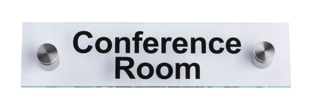 “Conference Room” Sign | Clear with Standoffs | Displays2Go