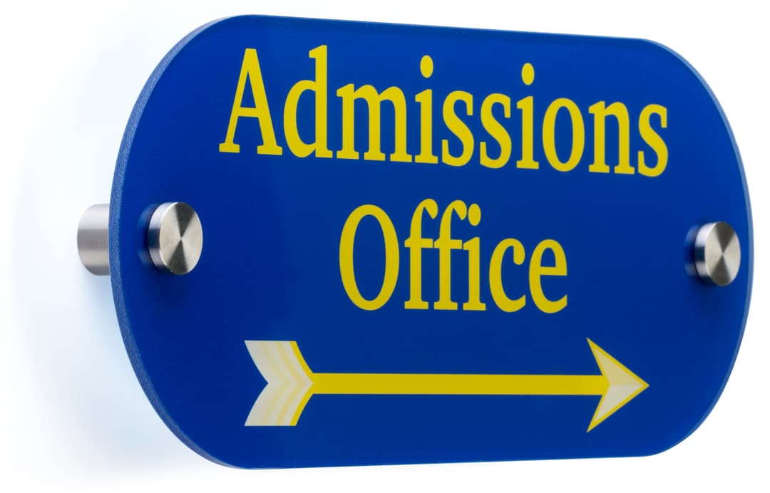 Custom Oval Door Sign with Standoffs | UV Printed Graphics | Displays2Go
