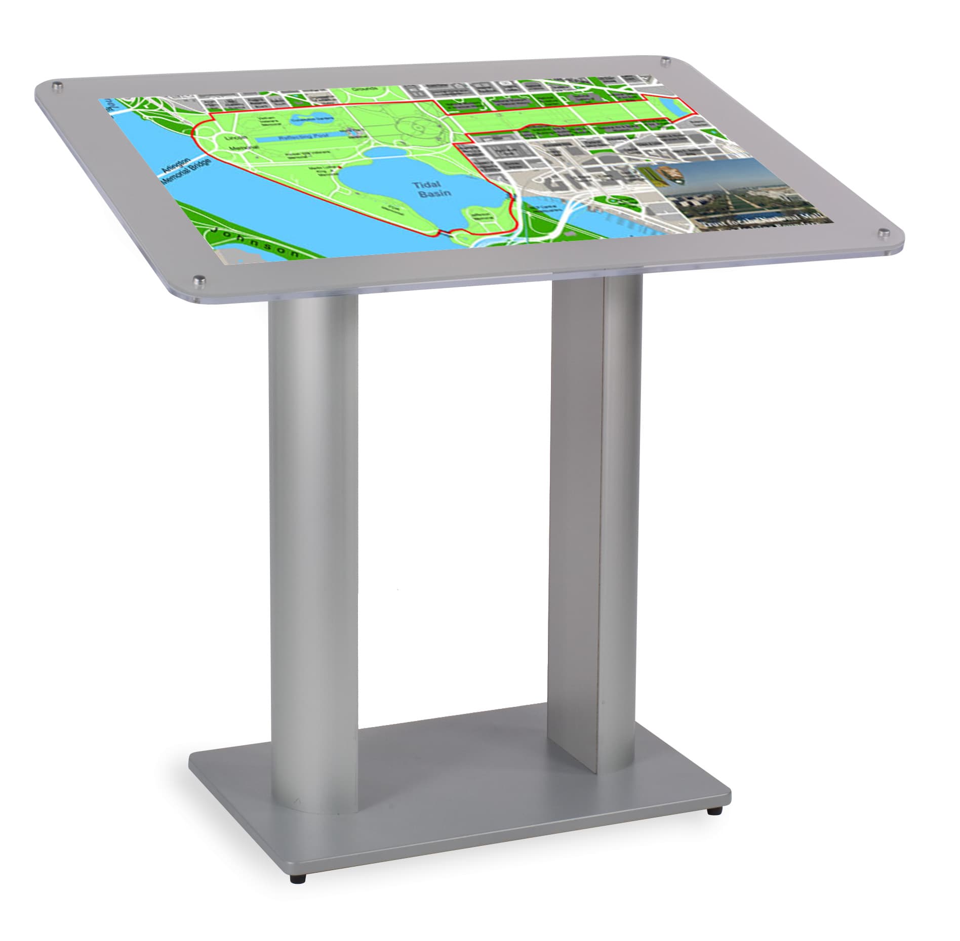 Lobby Directory | Angled Poster Frame With Silver Finish | Displays2Go