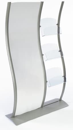 24 x 77 Floor Magazine Rack | Curved Design w/ Adjustable Pockets ...