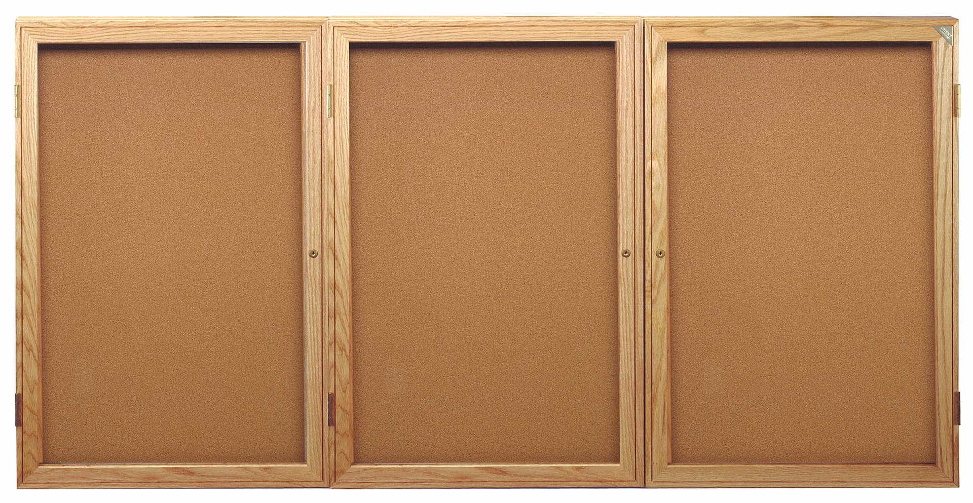 8' x 4' Enclosed Announcement Board - Wooden Oak Finish | Displays2Go