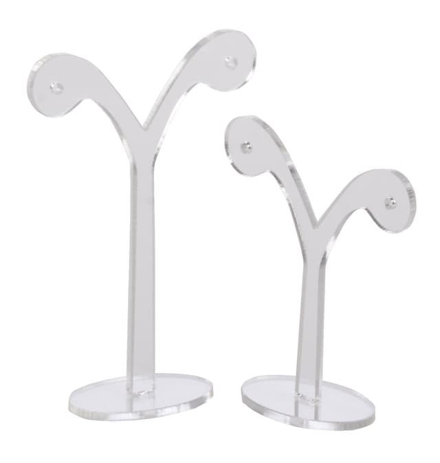 Clear Acrylic Earring Display | Holds 1 Pair Each | Displays2Go