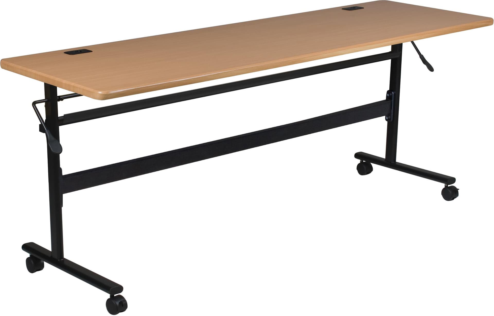 Teak Flipper Training Table | 4 Wheels | Displays2Go