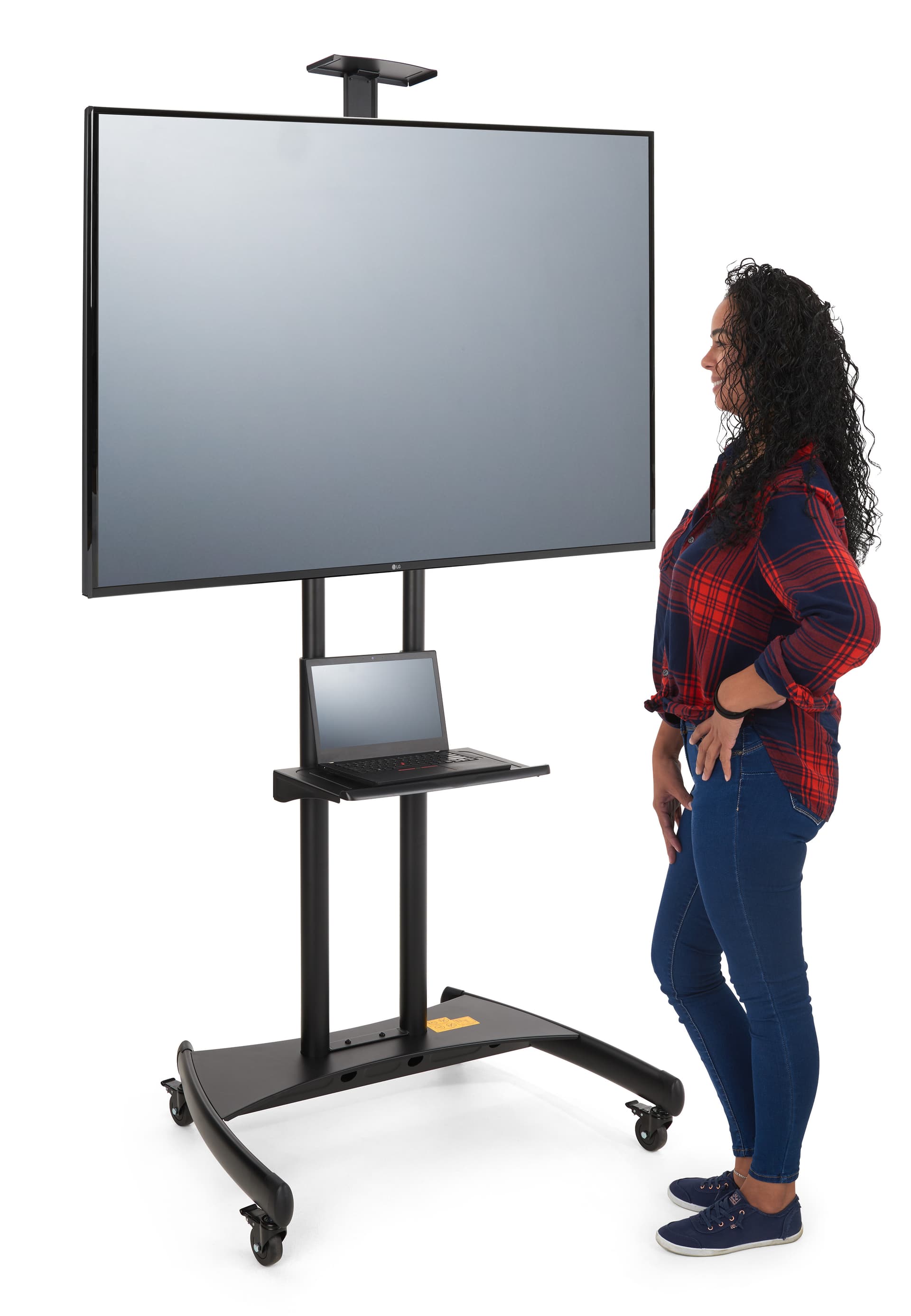 Large Flat Screen TV Stand | AV & Camera Shelf Included | Displays2Go
