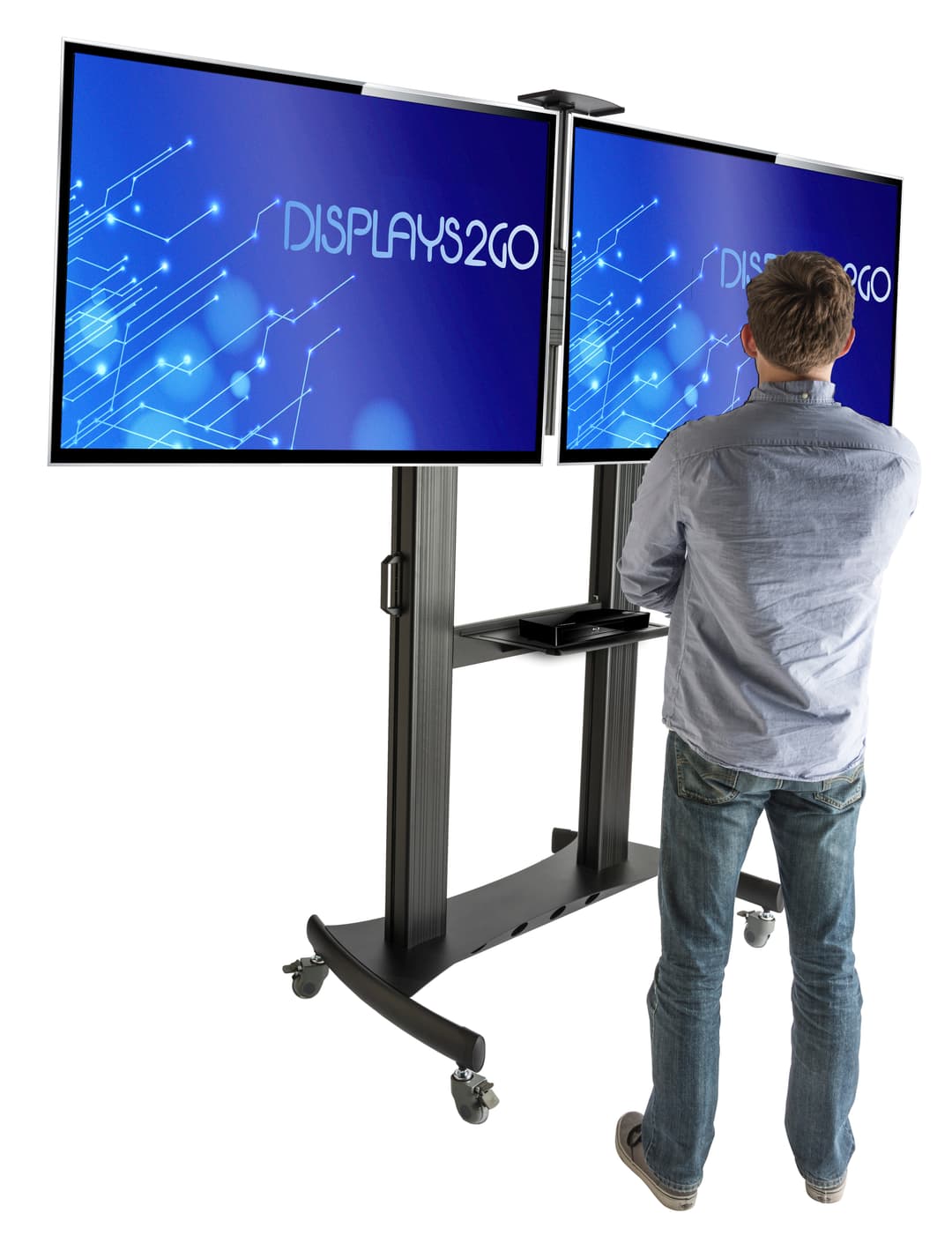 Dual Screen TV Stand | VESA Compliant | Displays2Go