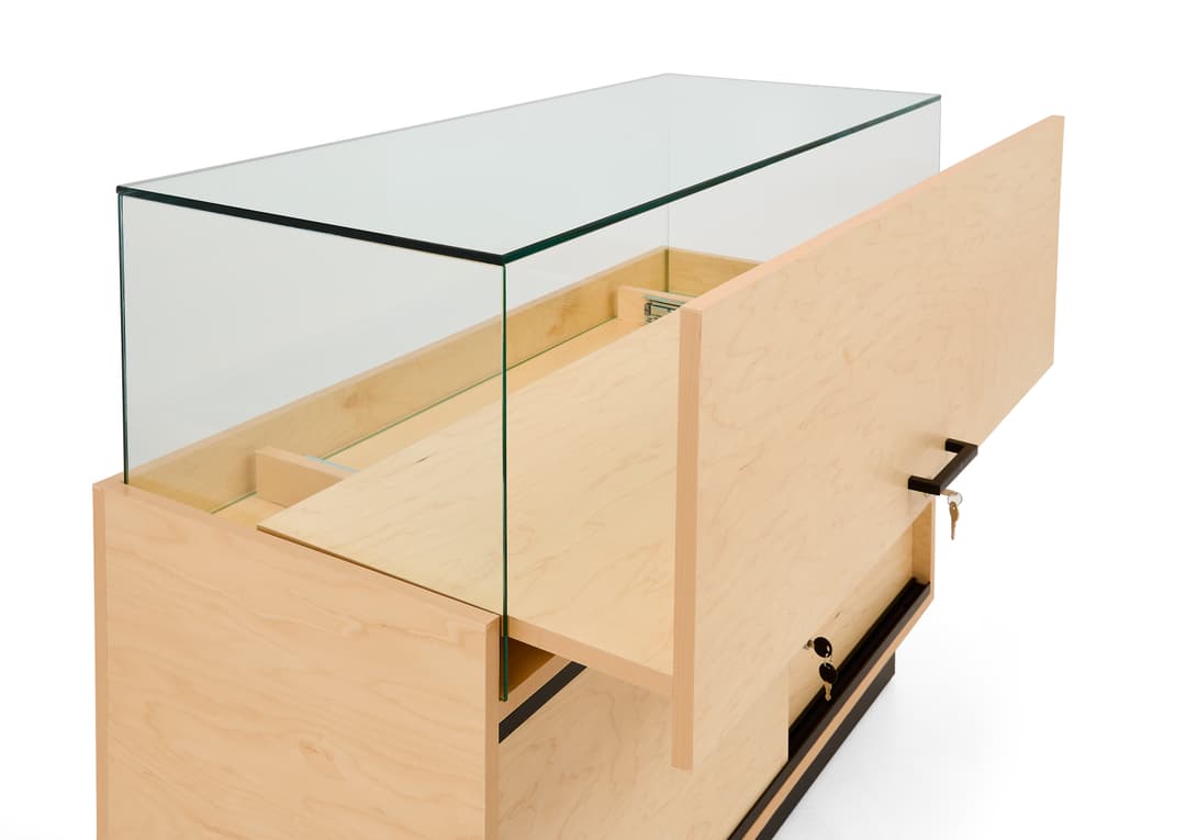 Wooden Display Counter | Pull-Out Top Deck | Displays2Go