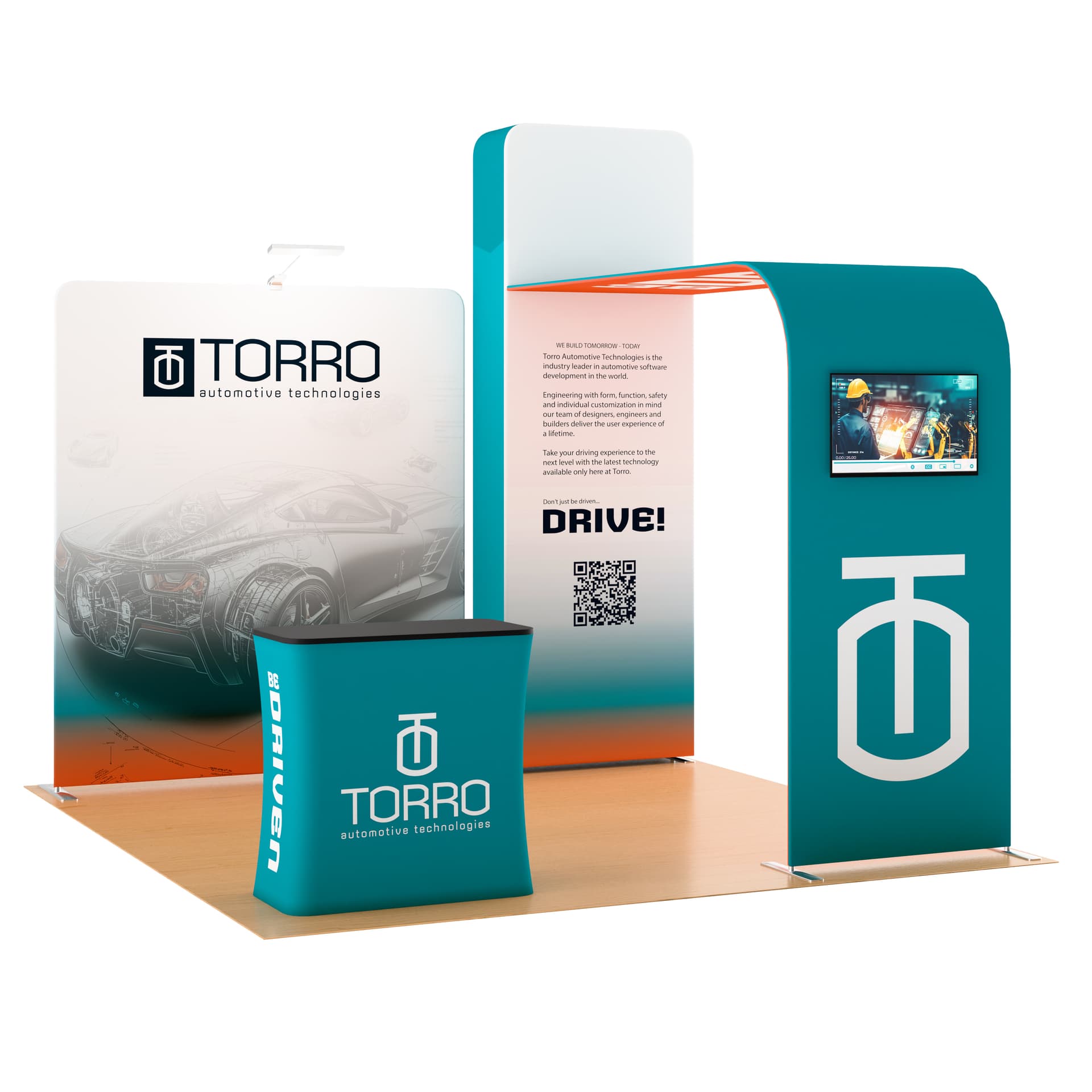 Modular Trade Show Booth Set | Custom Monitor Stand | Displays2Go