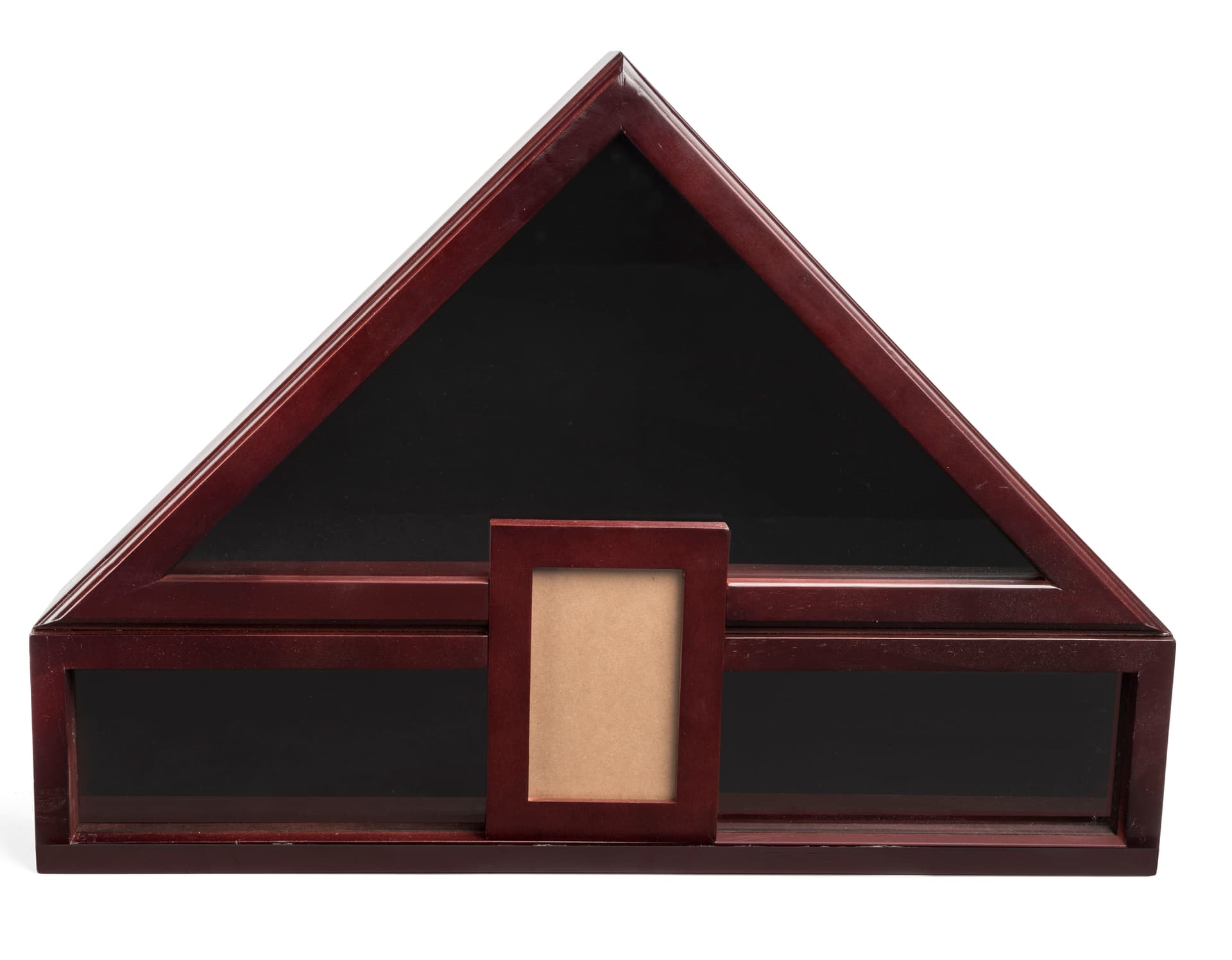 Flag Shadow Box with Picture Frame | 5’ x 9.5’ Tri-Fold Banner ...