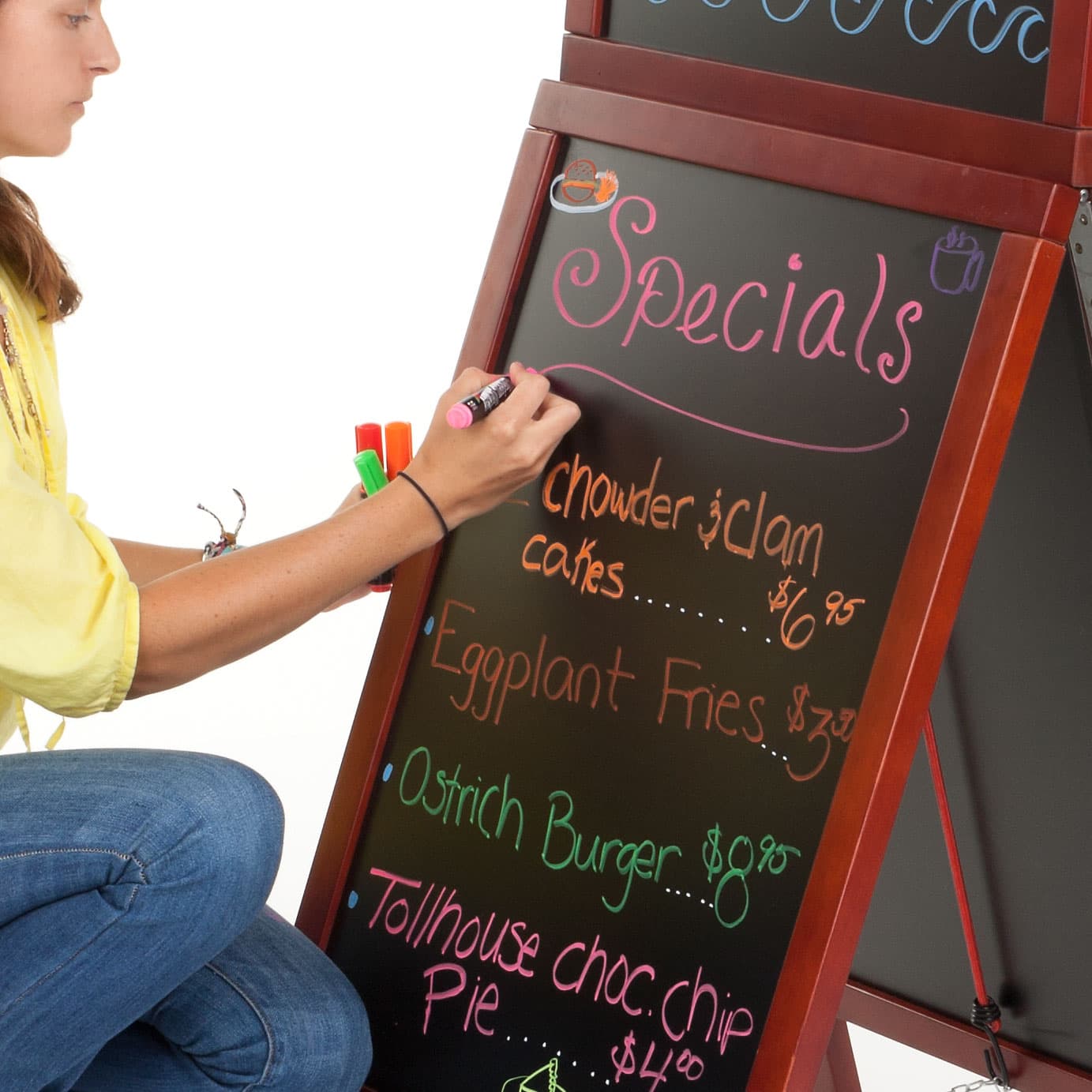 A-Frame Board | Wet-Erase or Liquid Chalk Compatible | Displays2Go