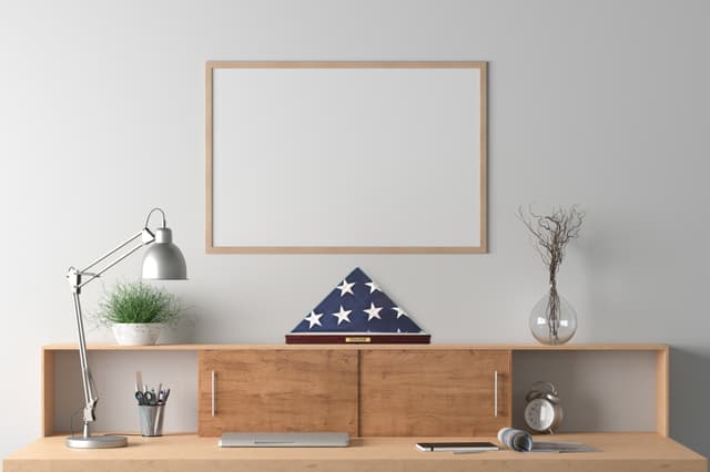 Commemorative American Flag Display | Personalized Engraving | Displays2Go