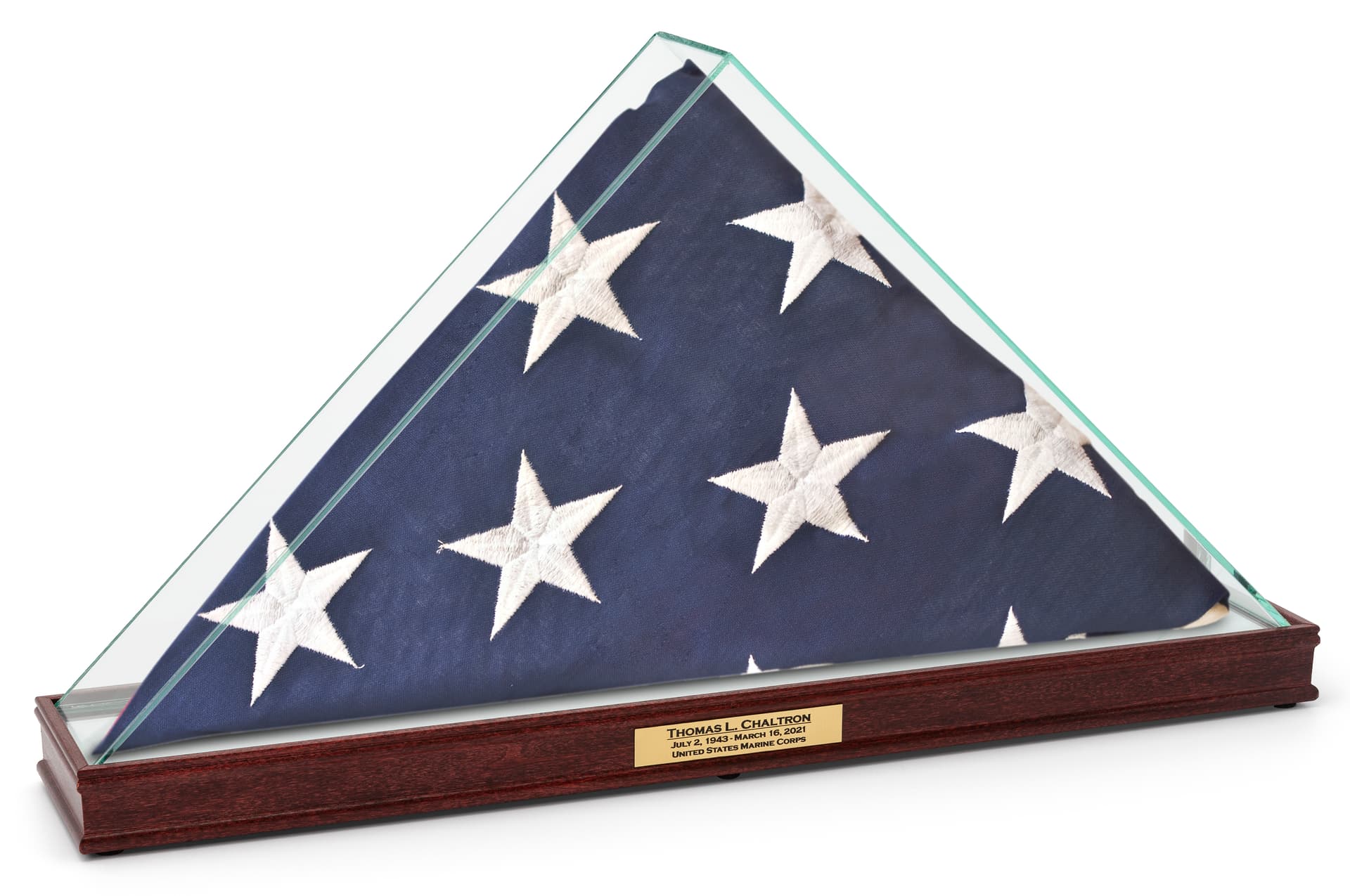 Commemorative American Flag Display | Personalized Engraving | Displays2Go