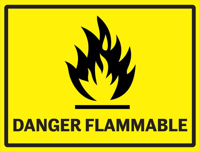 Flammable Industrial Danger Sign | 24” x 18” Safety Vinyl Decal ...