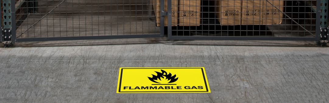 Flammable Gas Industrial Warning Sign | 24" x 18" Caution Decal ...