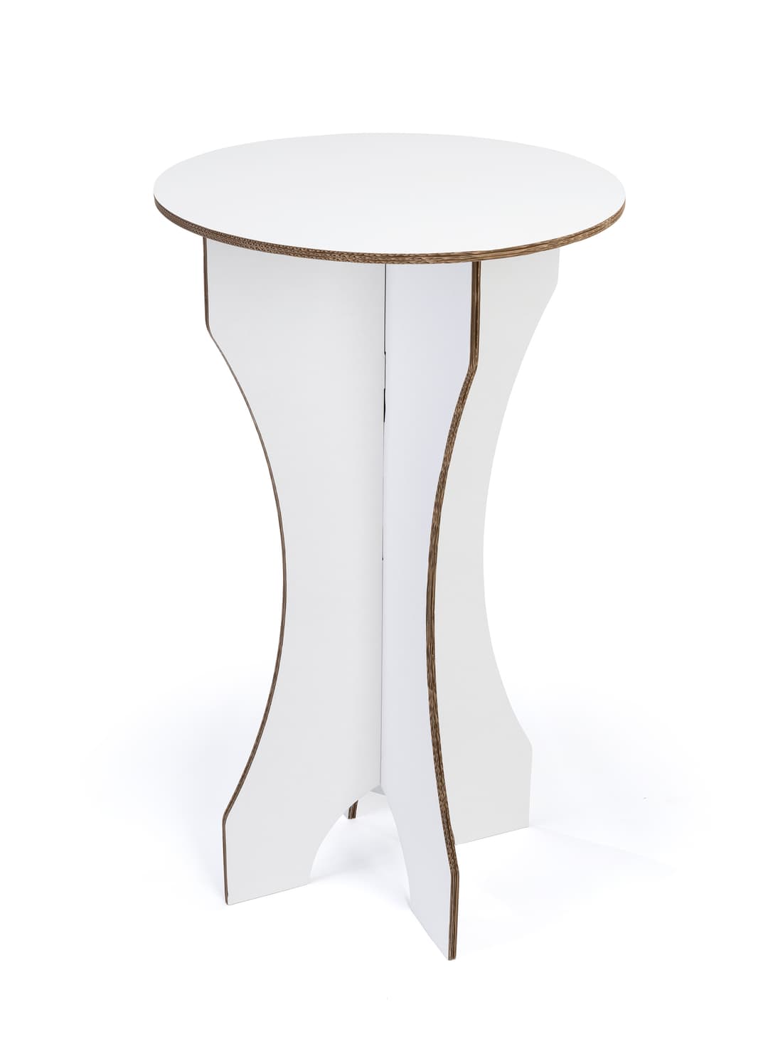 Cardboard Bar Table | 42"h White Flat Pack | Displays2Go