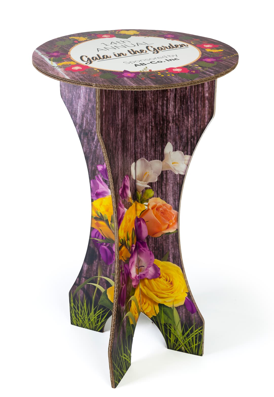 Branded Cardboard Furniture Bar Table | Cocktail Height | Displays2Go