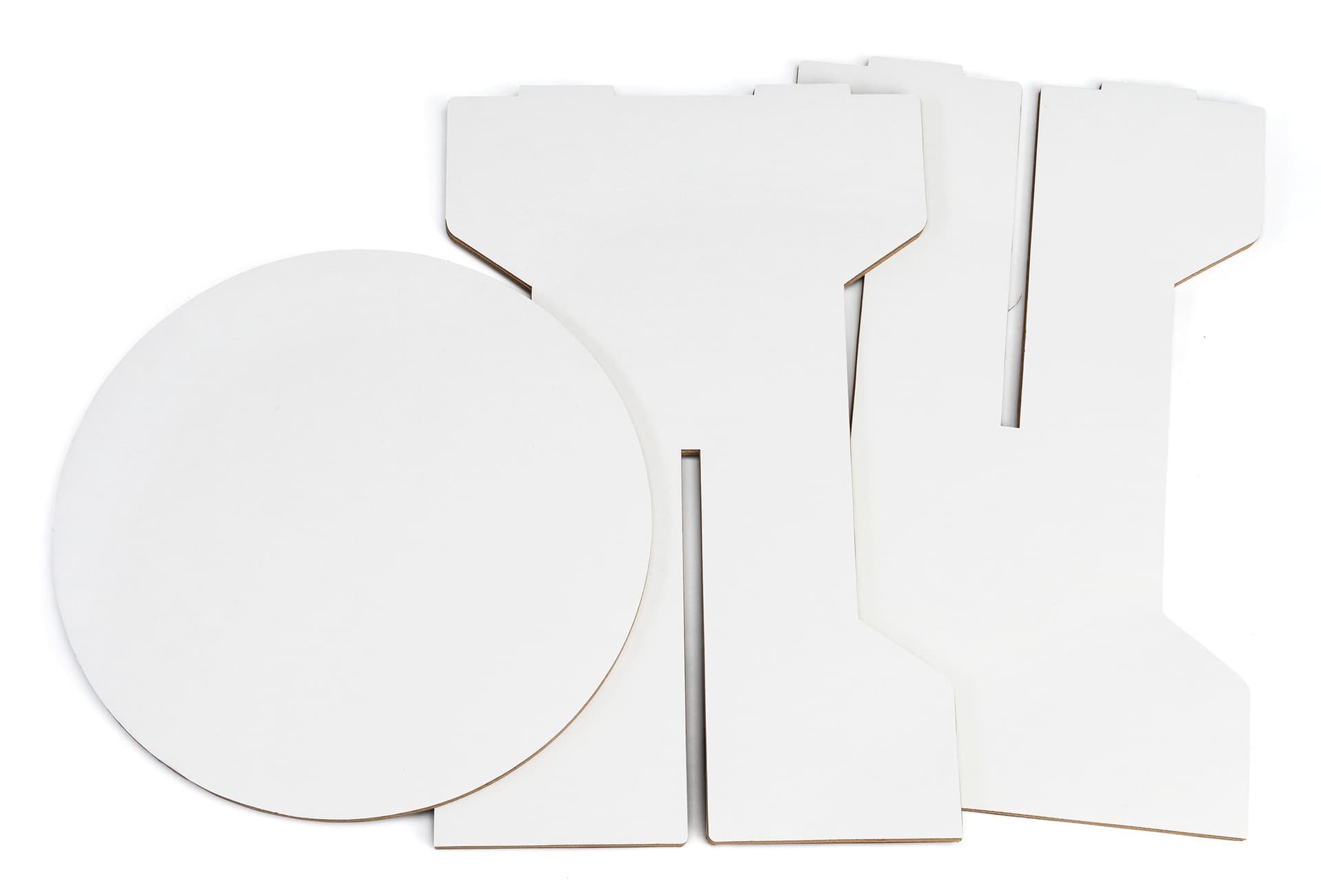 Cardboard Party Table | White 28" Short Dining Height | Displays2Go