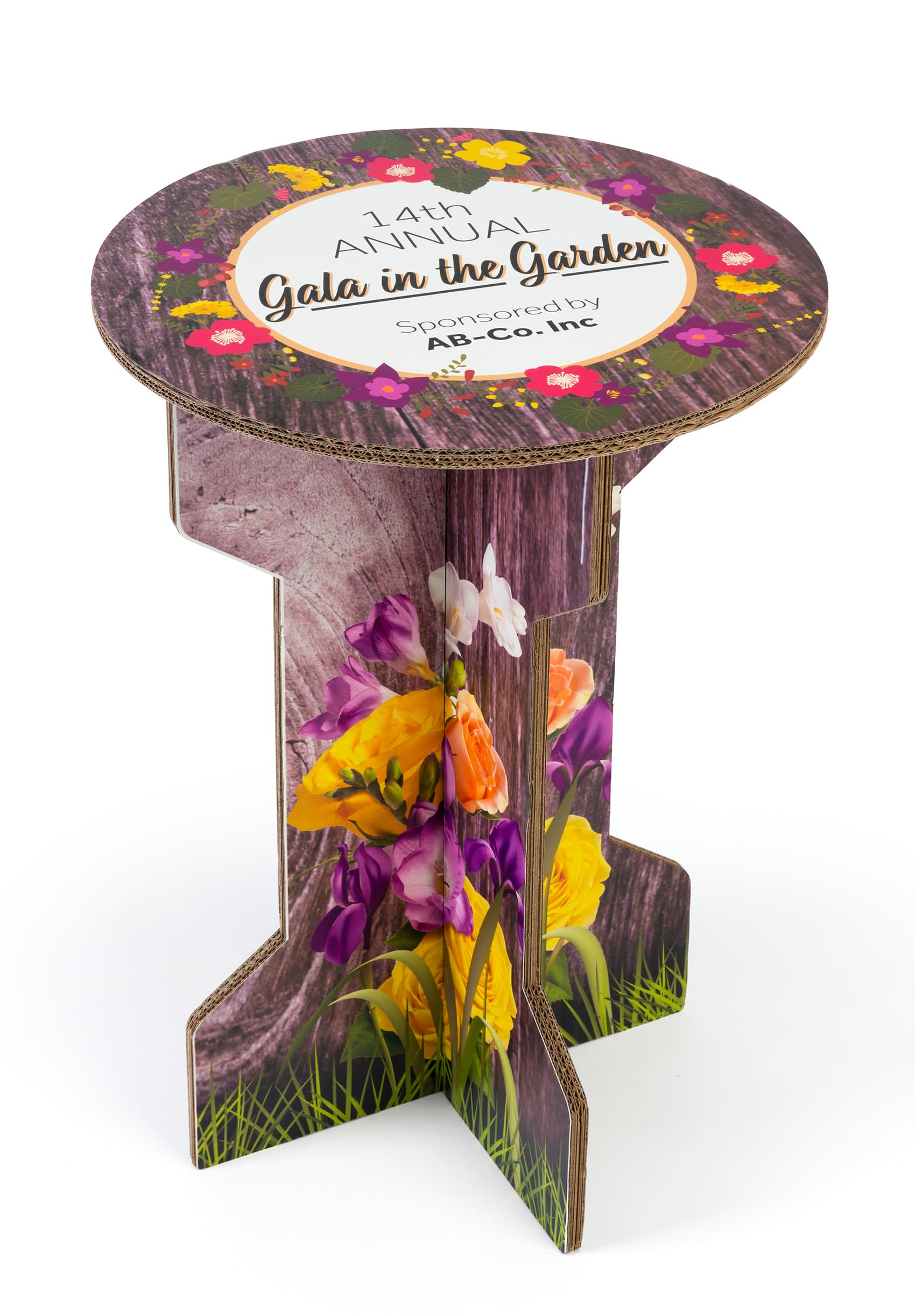 Cardboard Branded Party Table | Custom Printed Round | Displays2Go