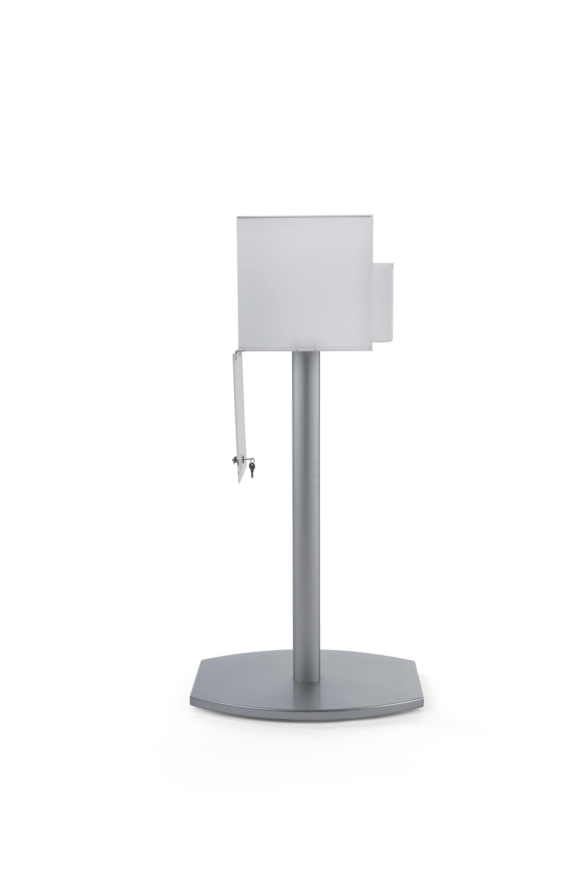 Pedestal Suggestion Box Stand with Lock | Frosted for Privacy | Displays2Go