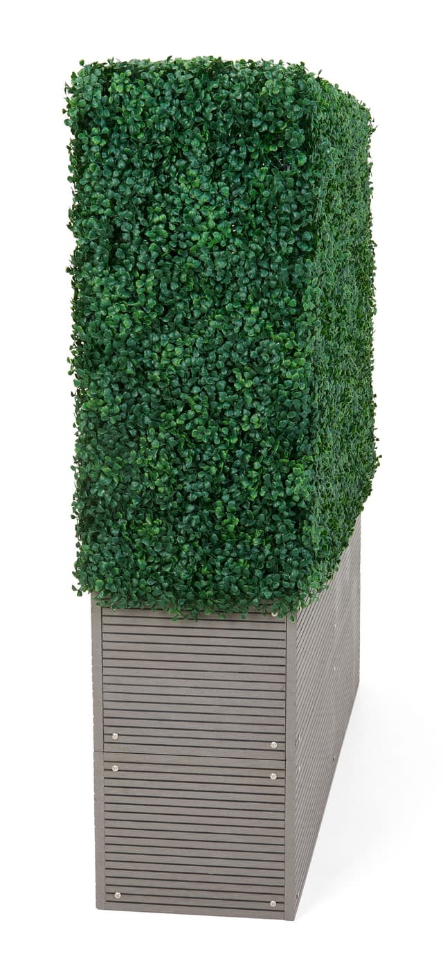Artificial Boxwood Hedge in Planter Box | Ships Fully Assembled ...