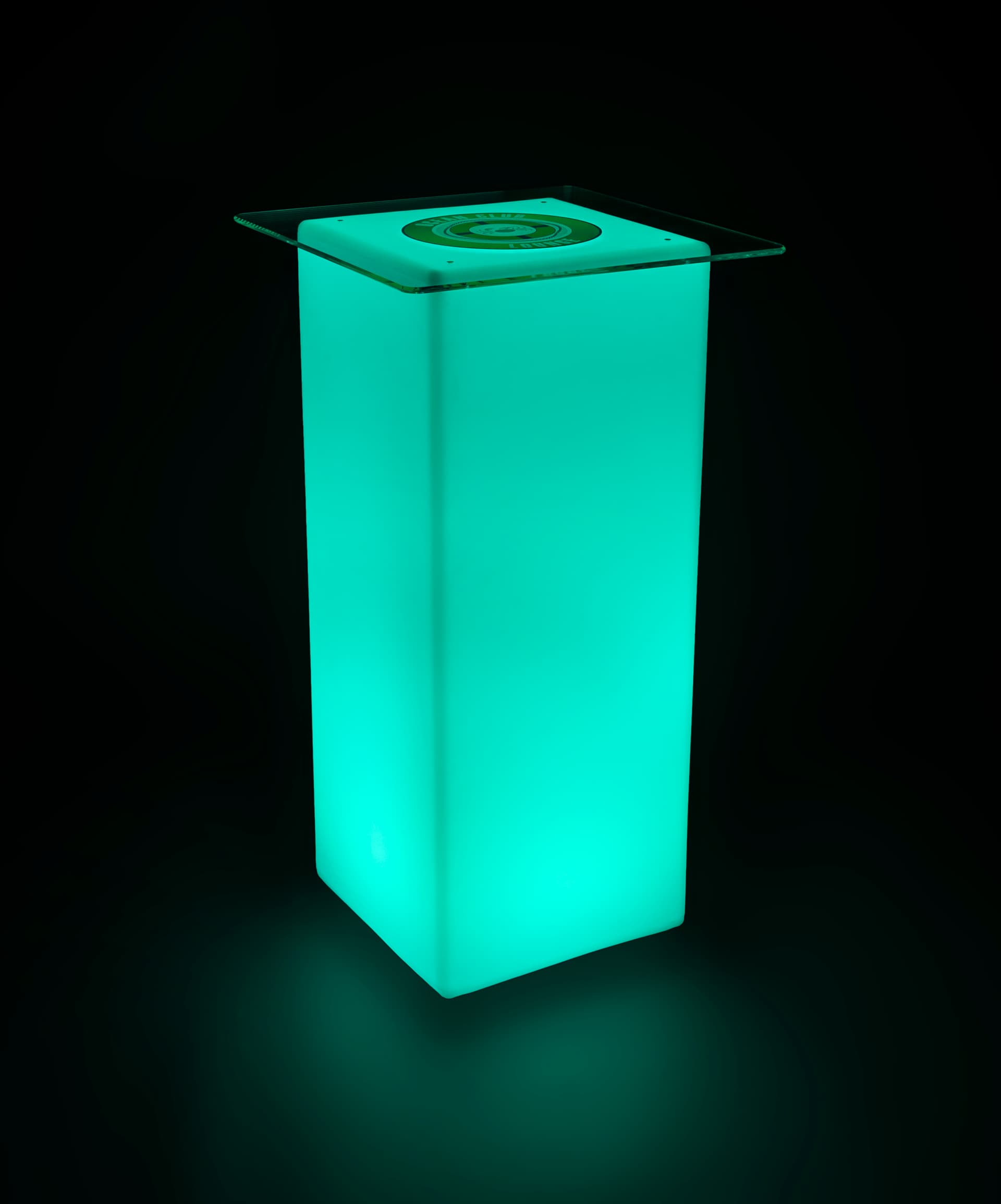 Logo LED Highboy Table | Custom Printed Acrylic Tabletop | Displays2Go
