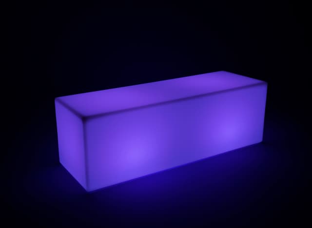 LED Lounge Bench | 16-Color Illumination | Displays2Go
