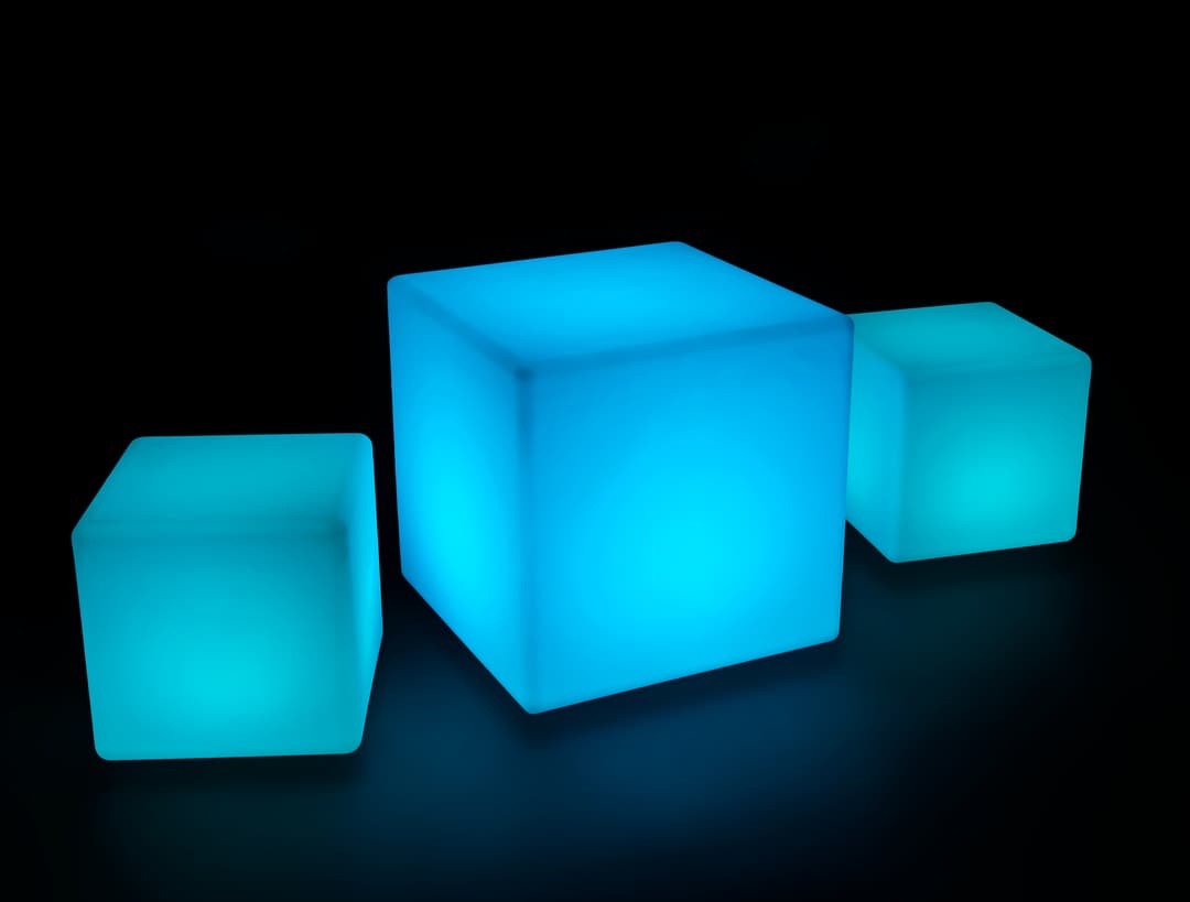 Illuminated Lounge Table Set | 16 Color LED Lights | Displays2Go