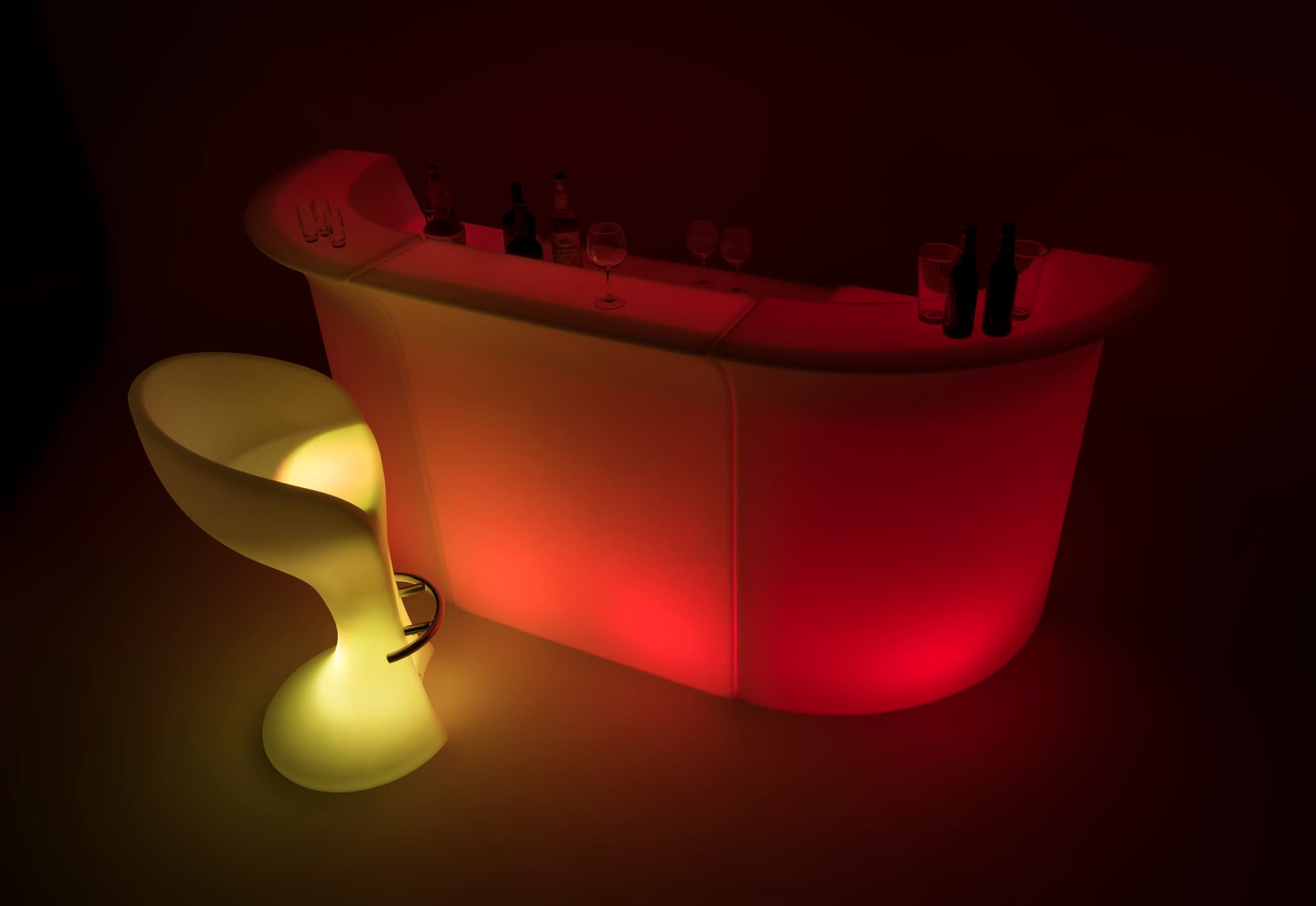 LED Bar Stool | Remote Controlled Color Modes | Displays2Go